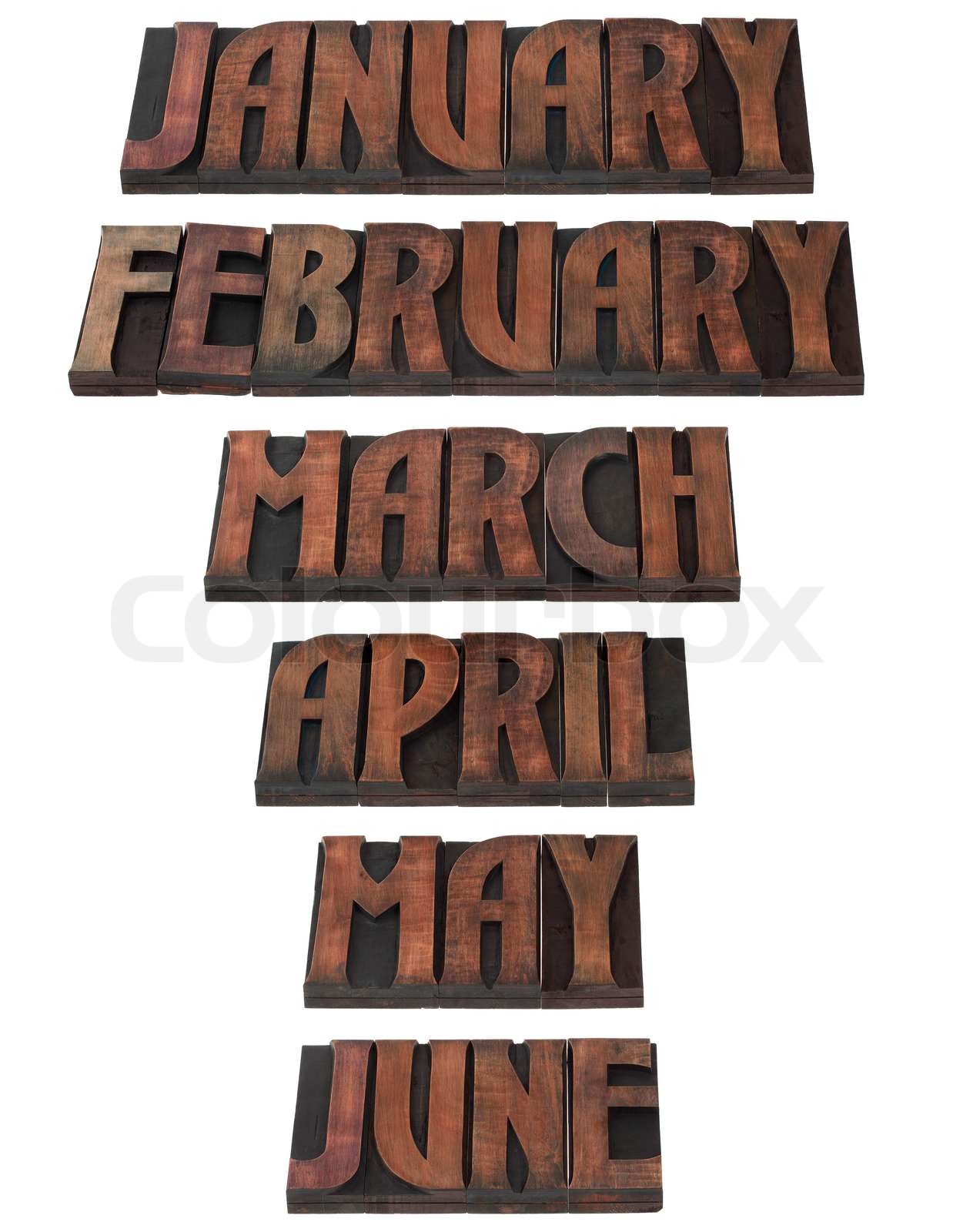 Year Month Calendar Cutout | Stock image | Colourbox