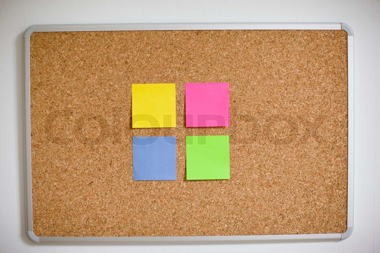 Corkboard with post-it notes | Stock image | Colourbox