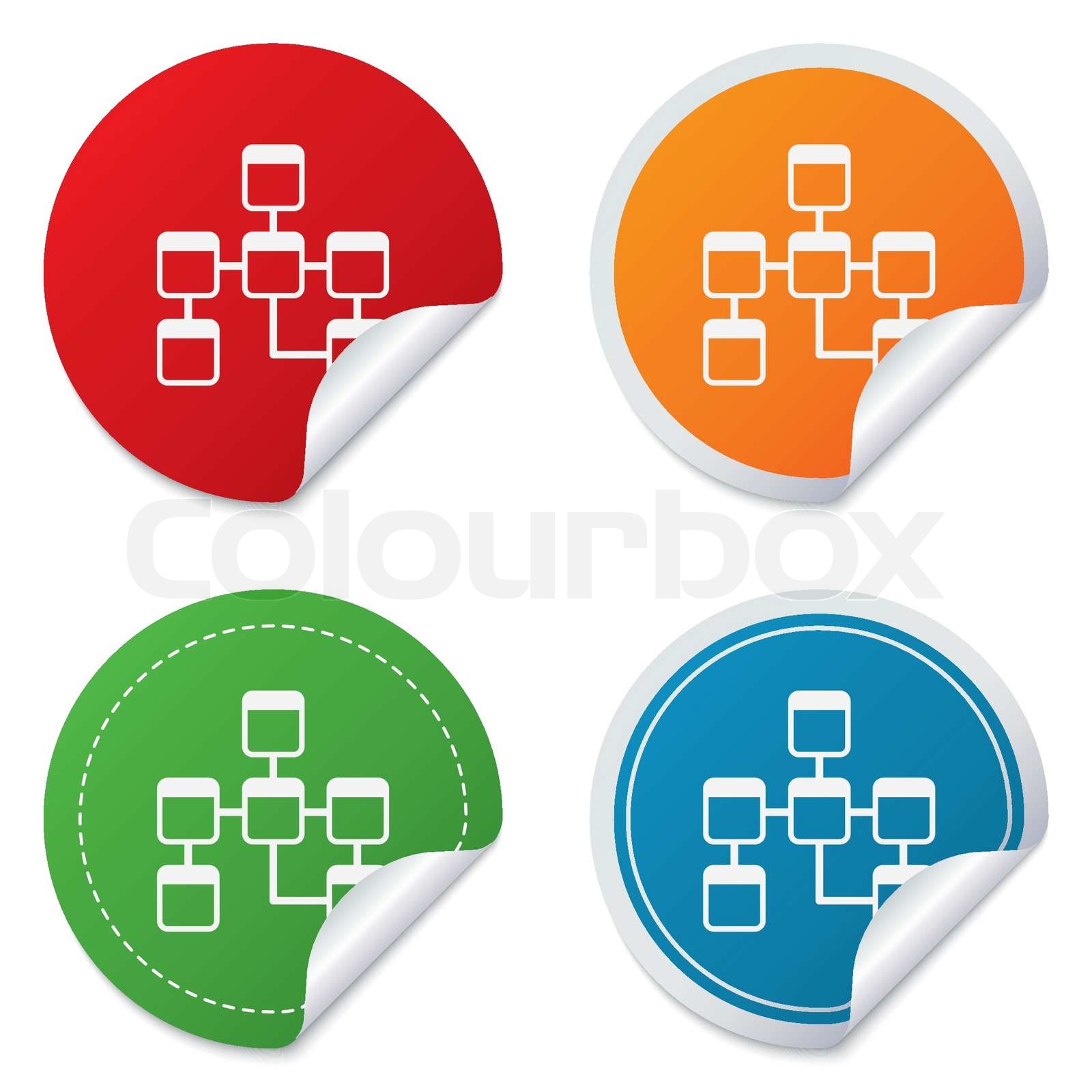 Database Sign Icon Relational Database Schema Stock Vector Colourbox