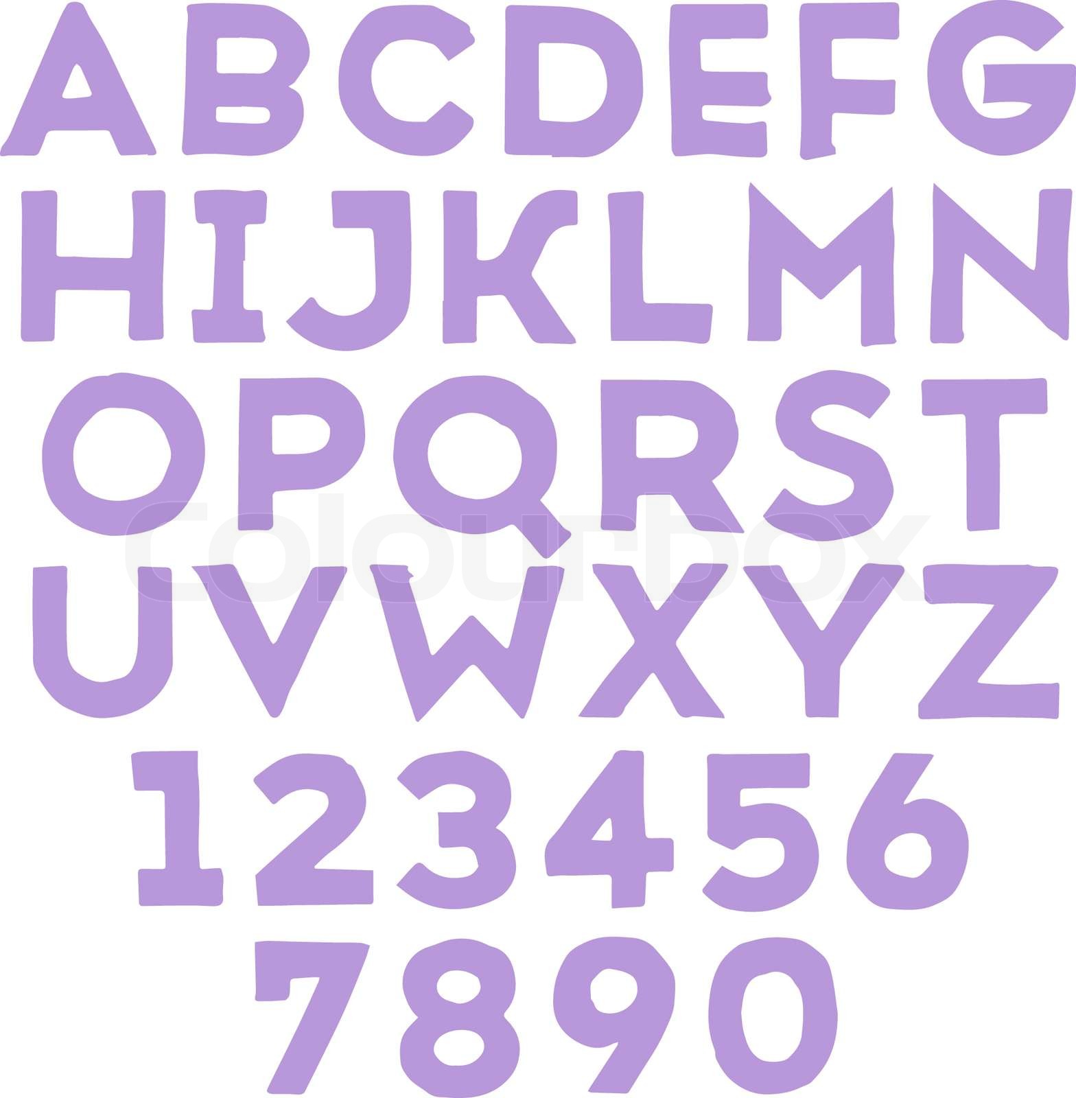 Handmade sans-serif font | Stock vector | Colourbox