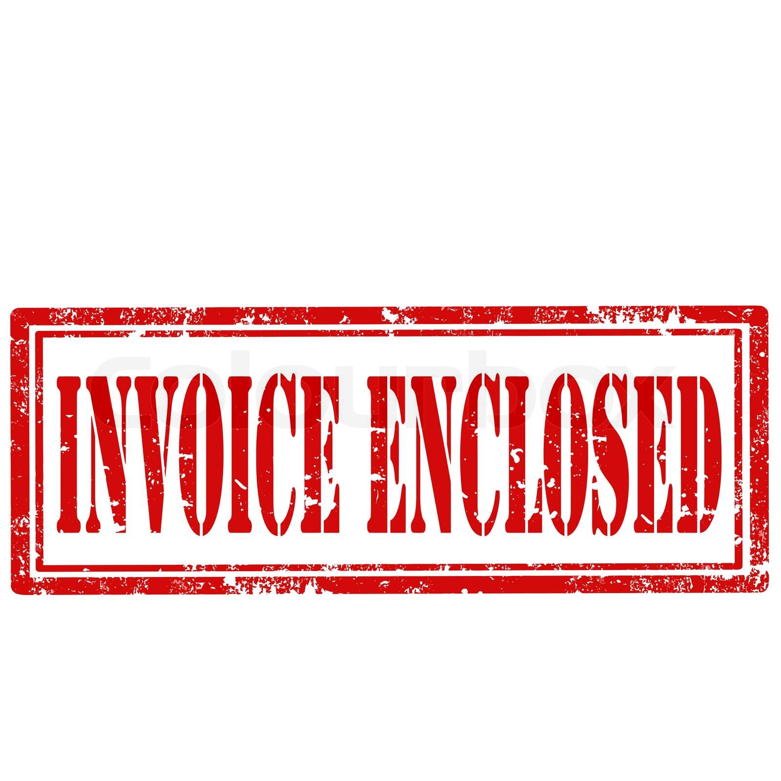 Invoice Enclosed-stamp | Stock vector | Colourbox