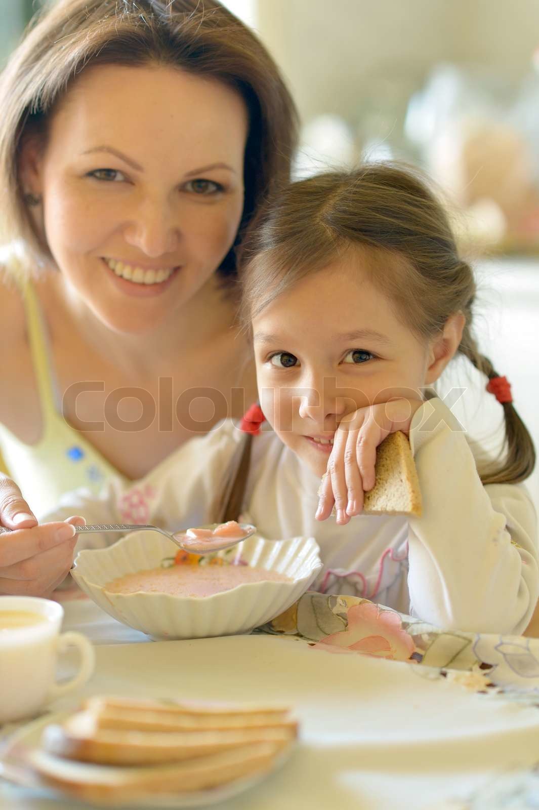 eating soup | Stock image | Colourbox