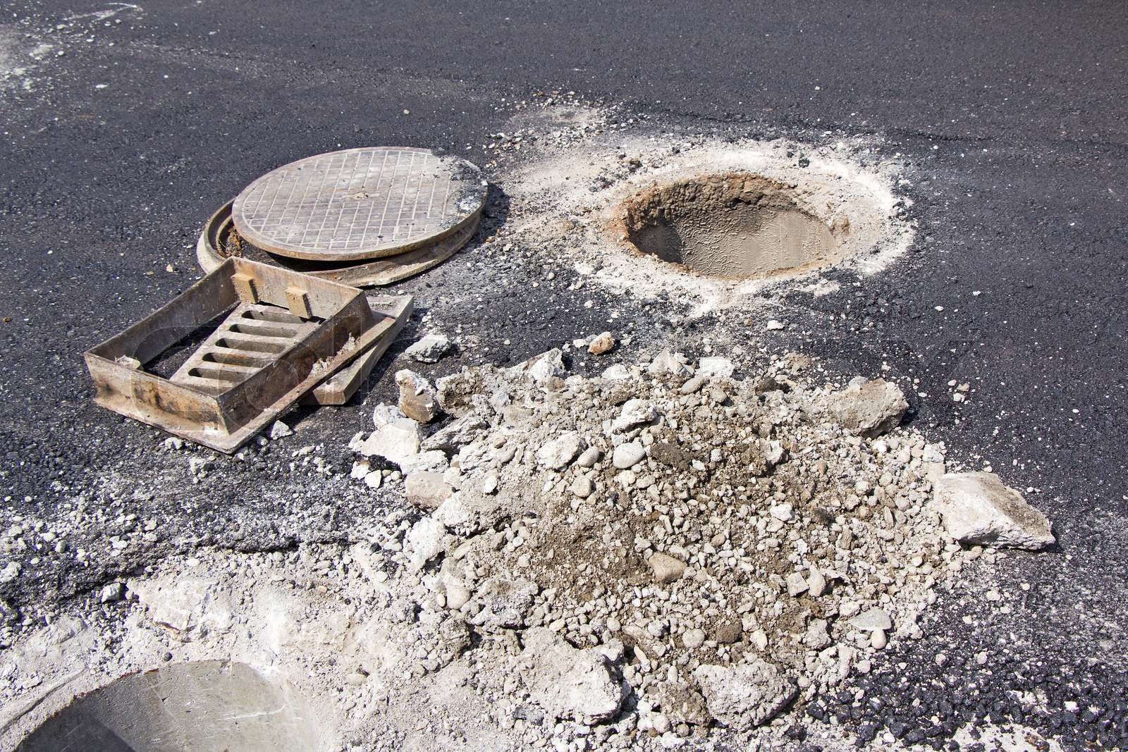 Open sewer | Stock image | Colourbox