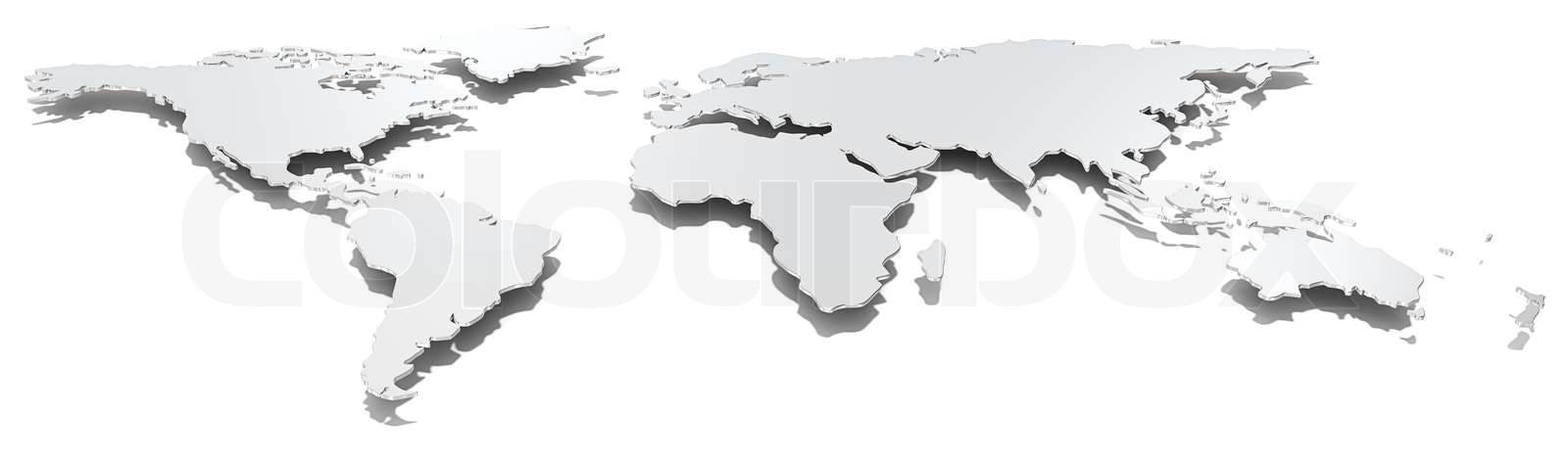 Wide image world map. | Stock image | Colourbox