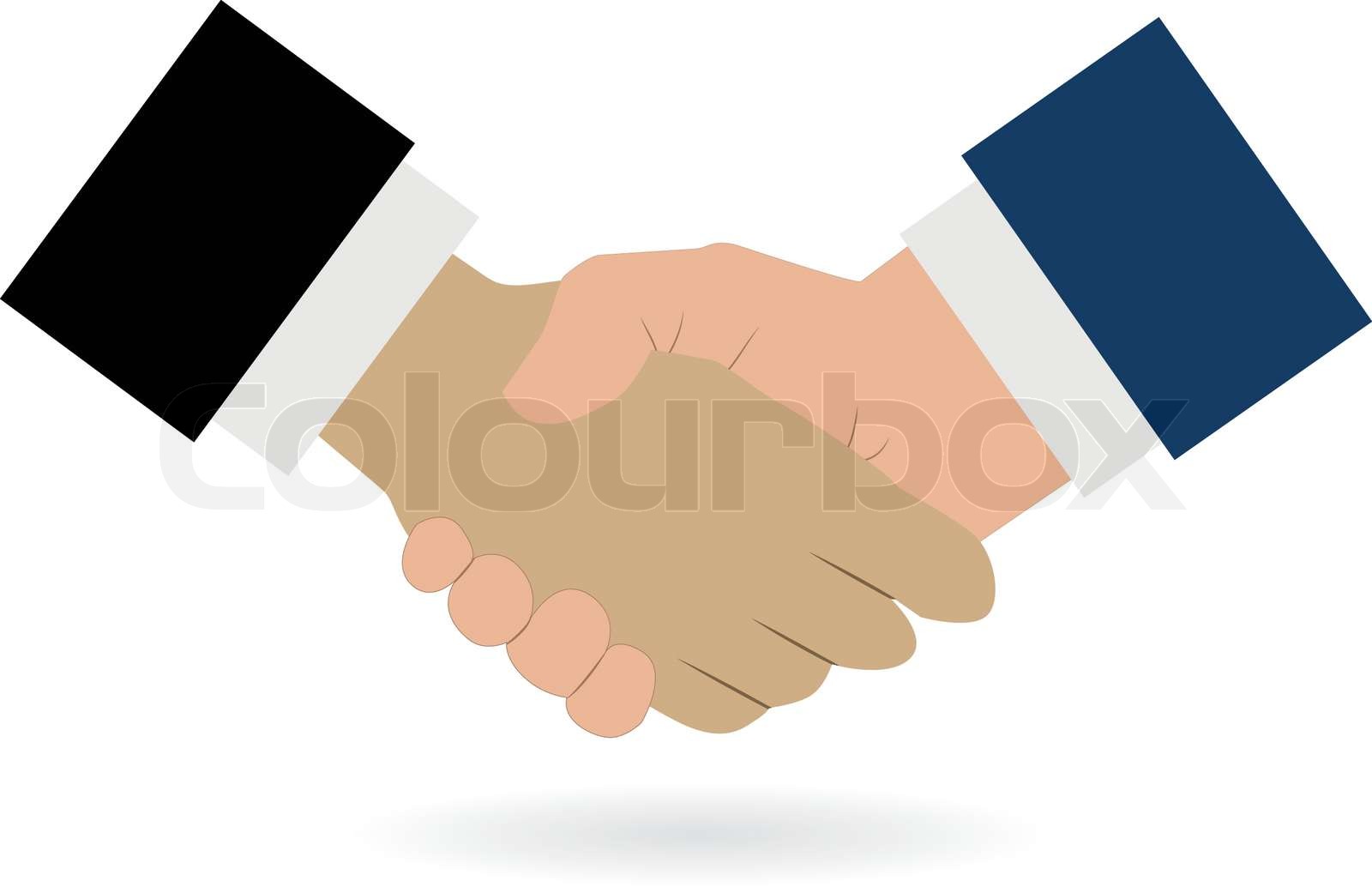 Handshake illustration | Stock vector | Colourbox