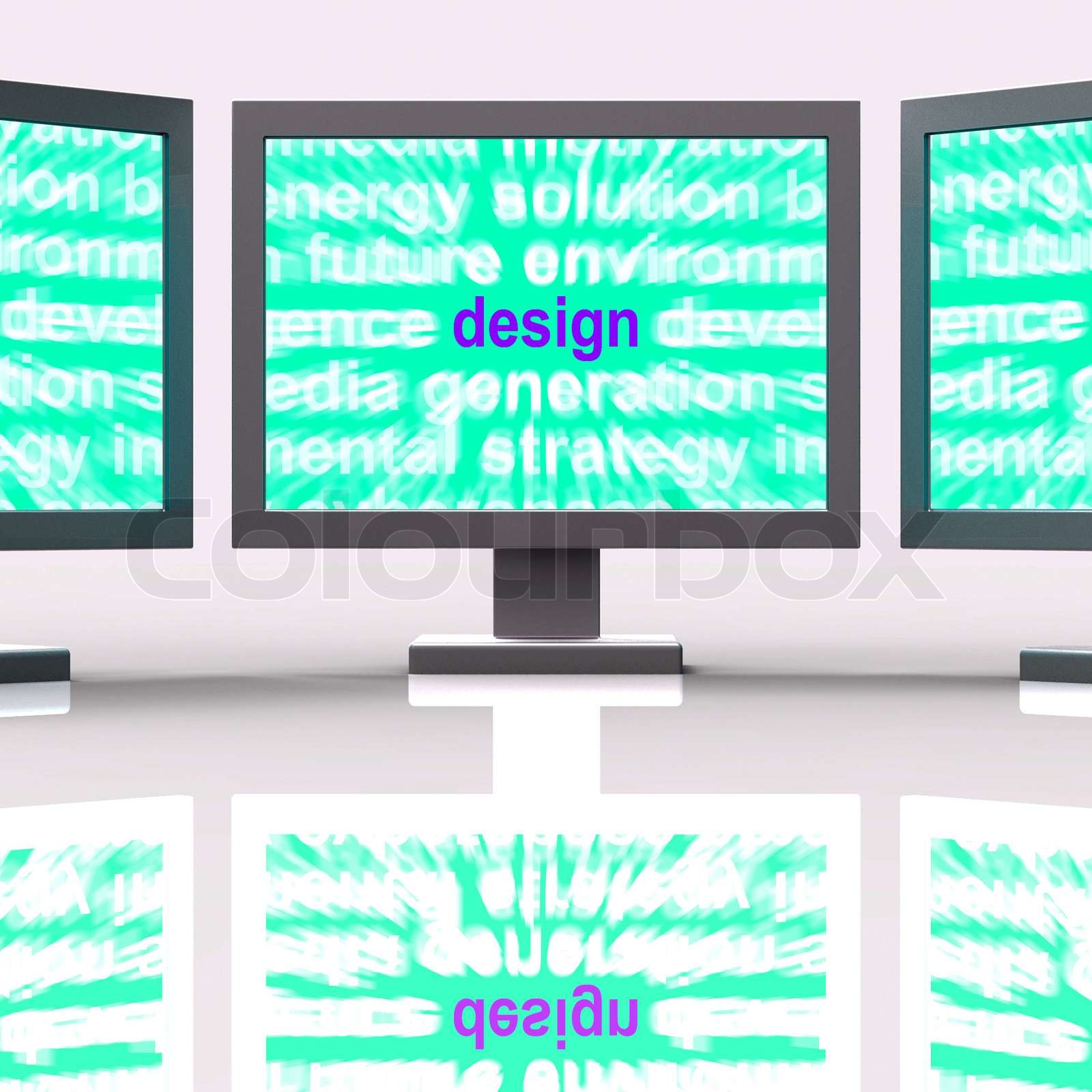 Design Monitors Shows Innovation Creativity And Developing | Stock ...