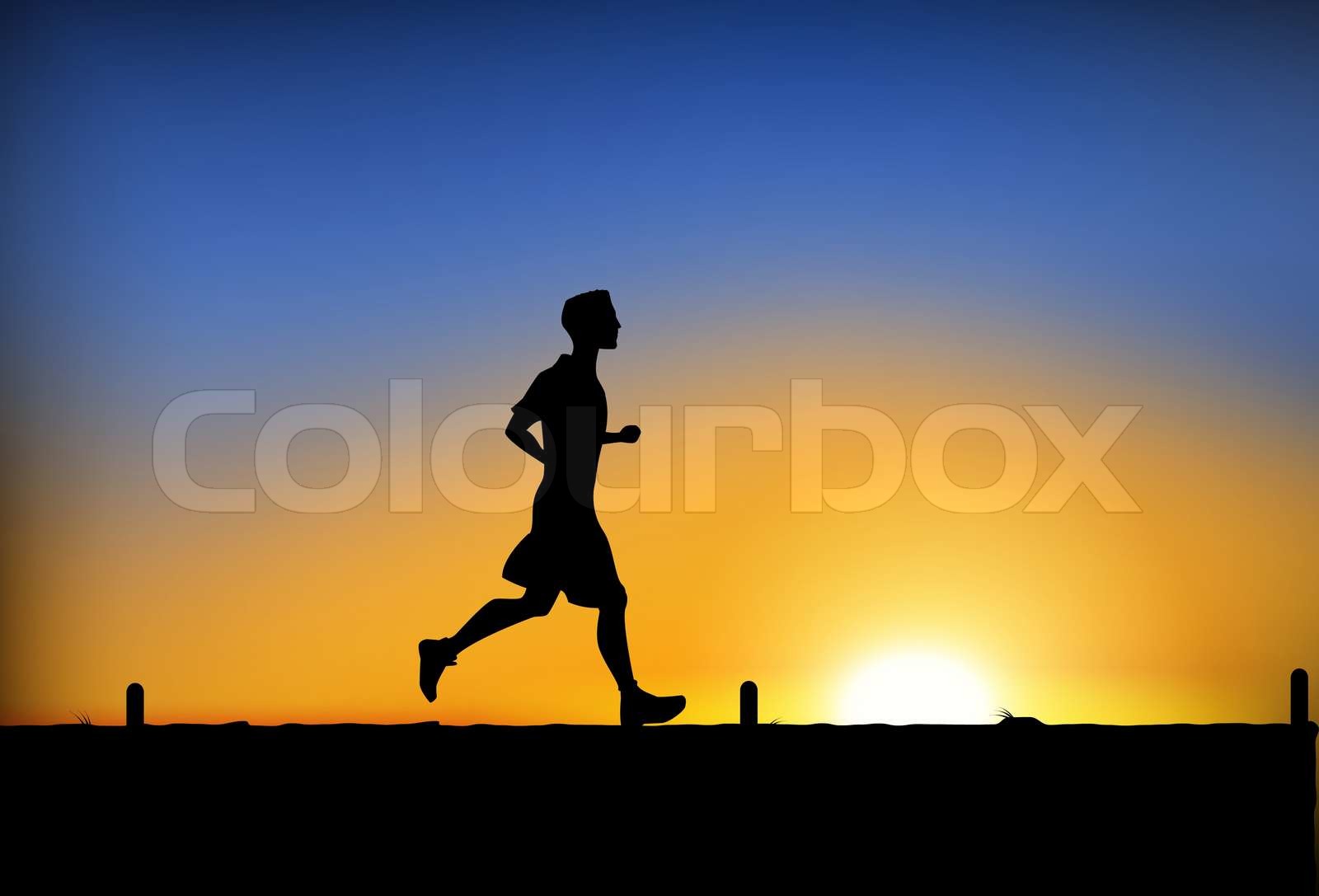 Jogging Mann | Stock-Vektor | Colourbox
