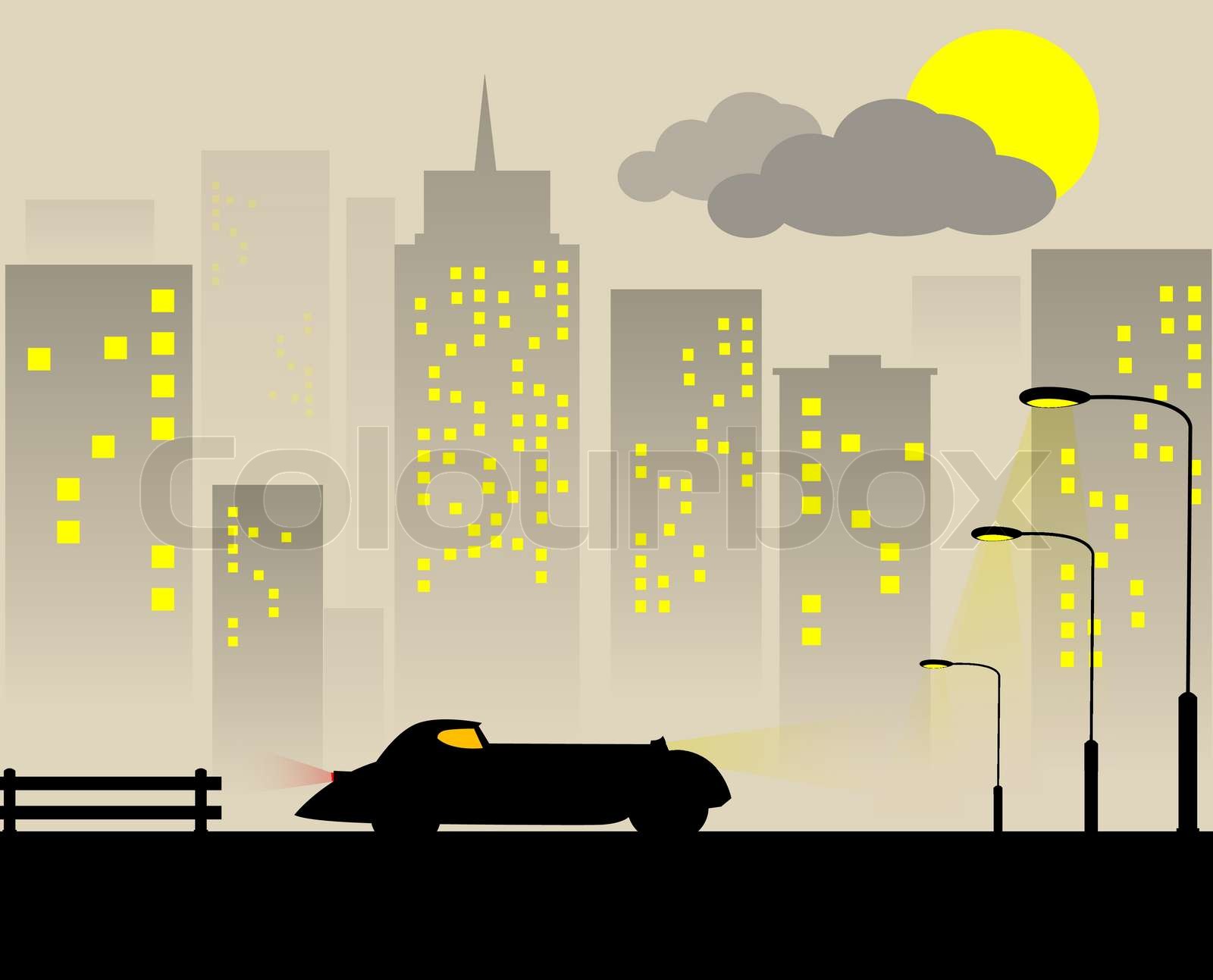 Retro city | Stock vector | Colourbox