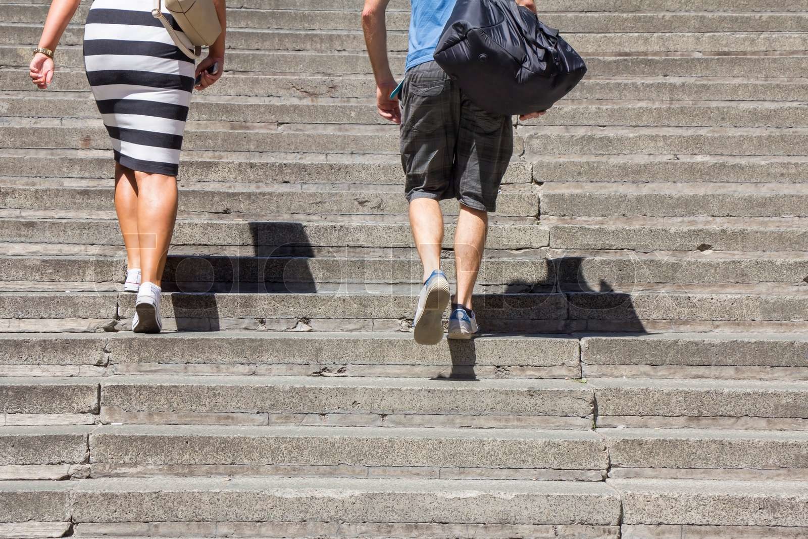 Climbing on concrete stairs | Stock image | Colourbox