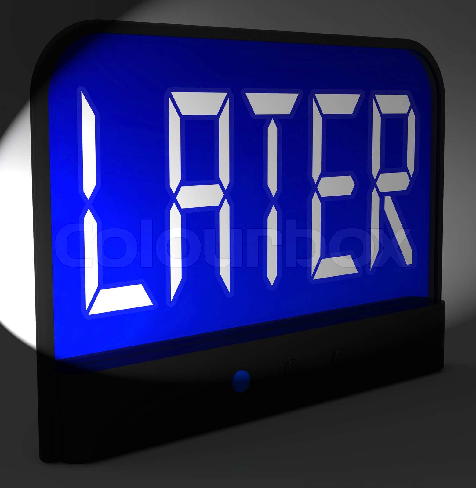 Later Digital Clock Shows Afterwards Or In A While | Stock image ...