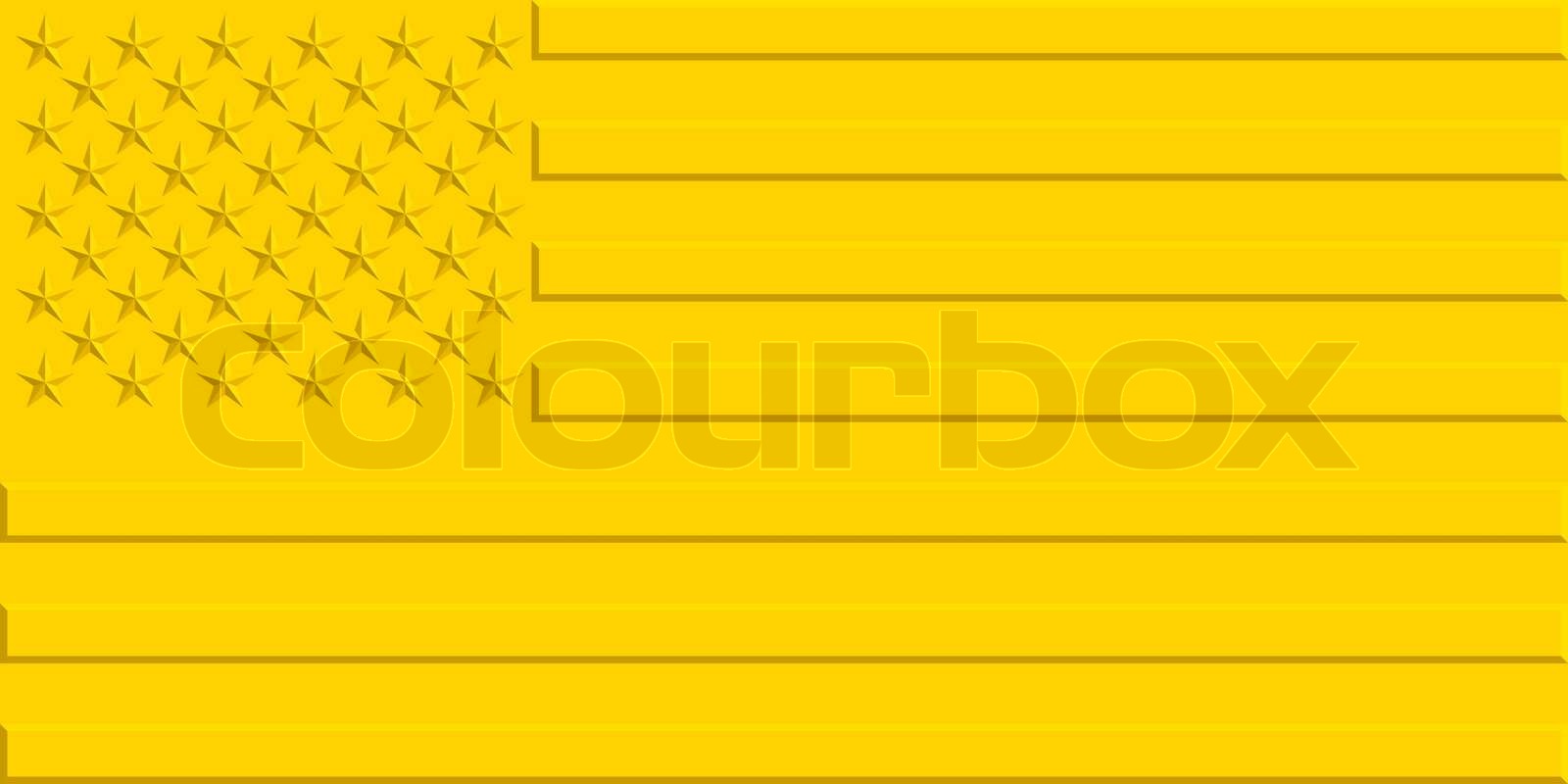 Gold USA flag | Stock vector | Colourbox