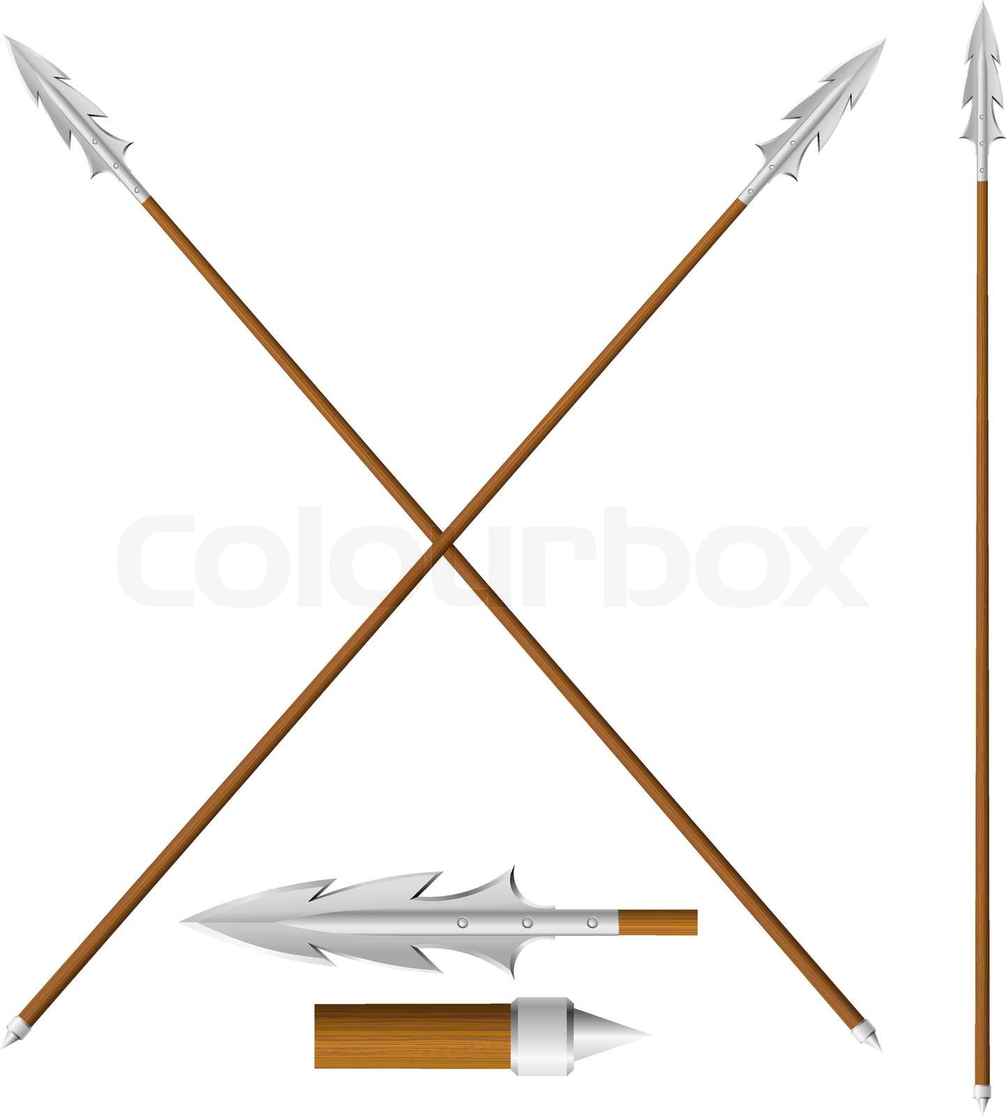 Gekreuzte Lanzen | Stock-Vektor | Colourbox