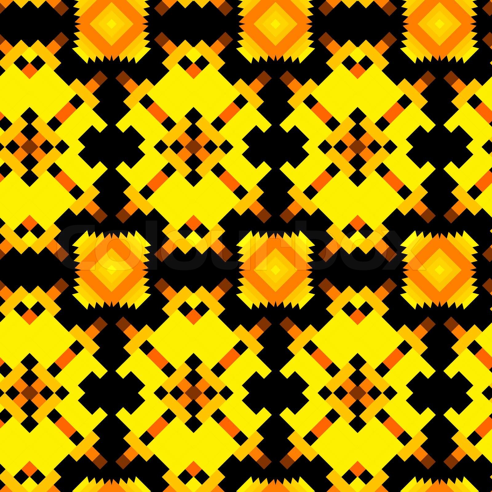 Seamless texture with Aztec drawing | Stock vector | Colourbox