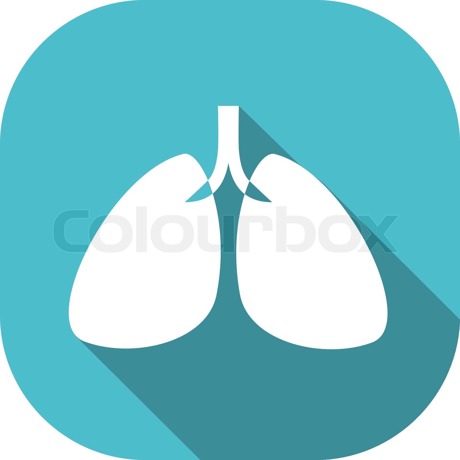 lunge, icon, atmen | Stock-Vektor | Colourbox