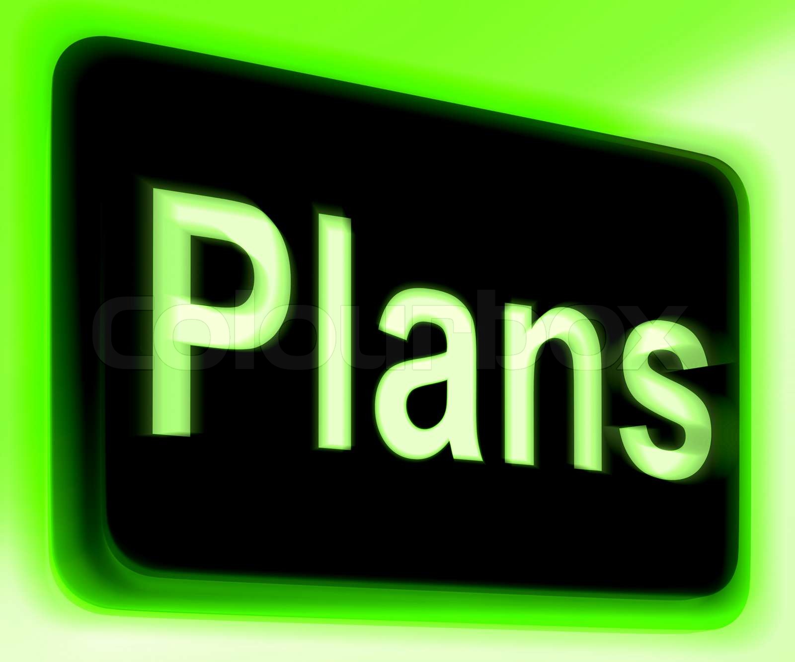 Plans Sign Shows Objectives Planning And Organizing | Stock image ...
