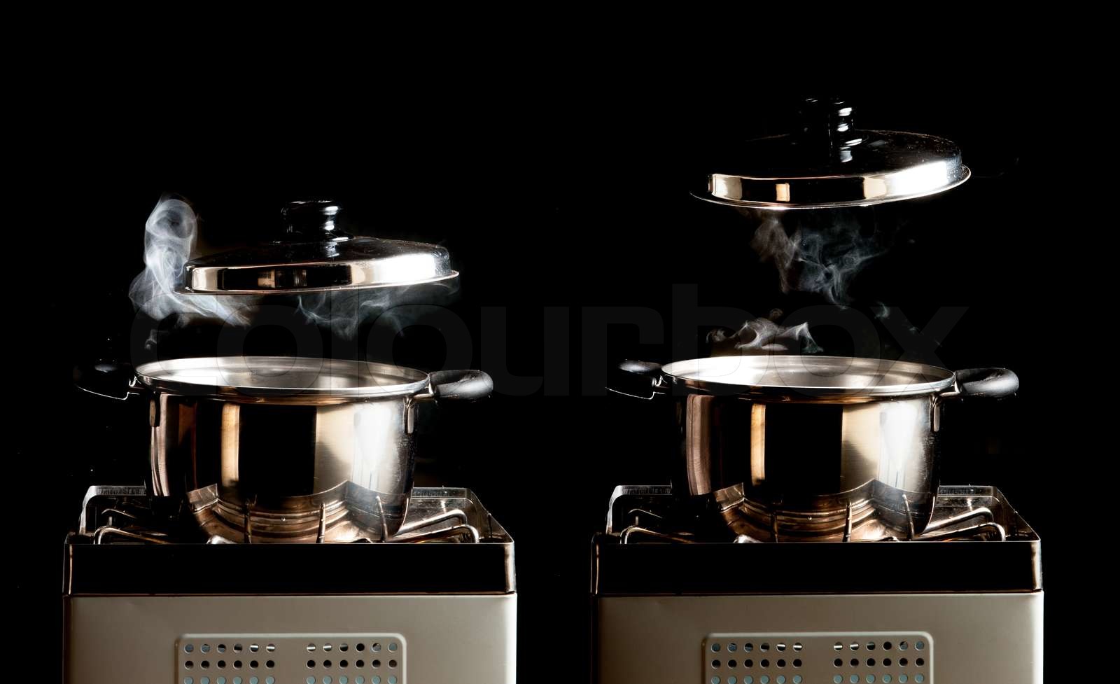 steam over cooking pot | Stock image | Colourbox