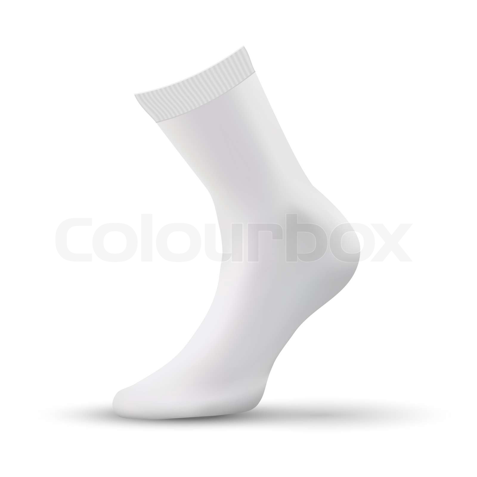 Realistic layout of white socks. A simple example. | Stock image ...