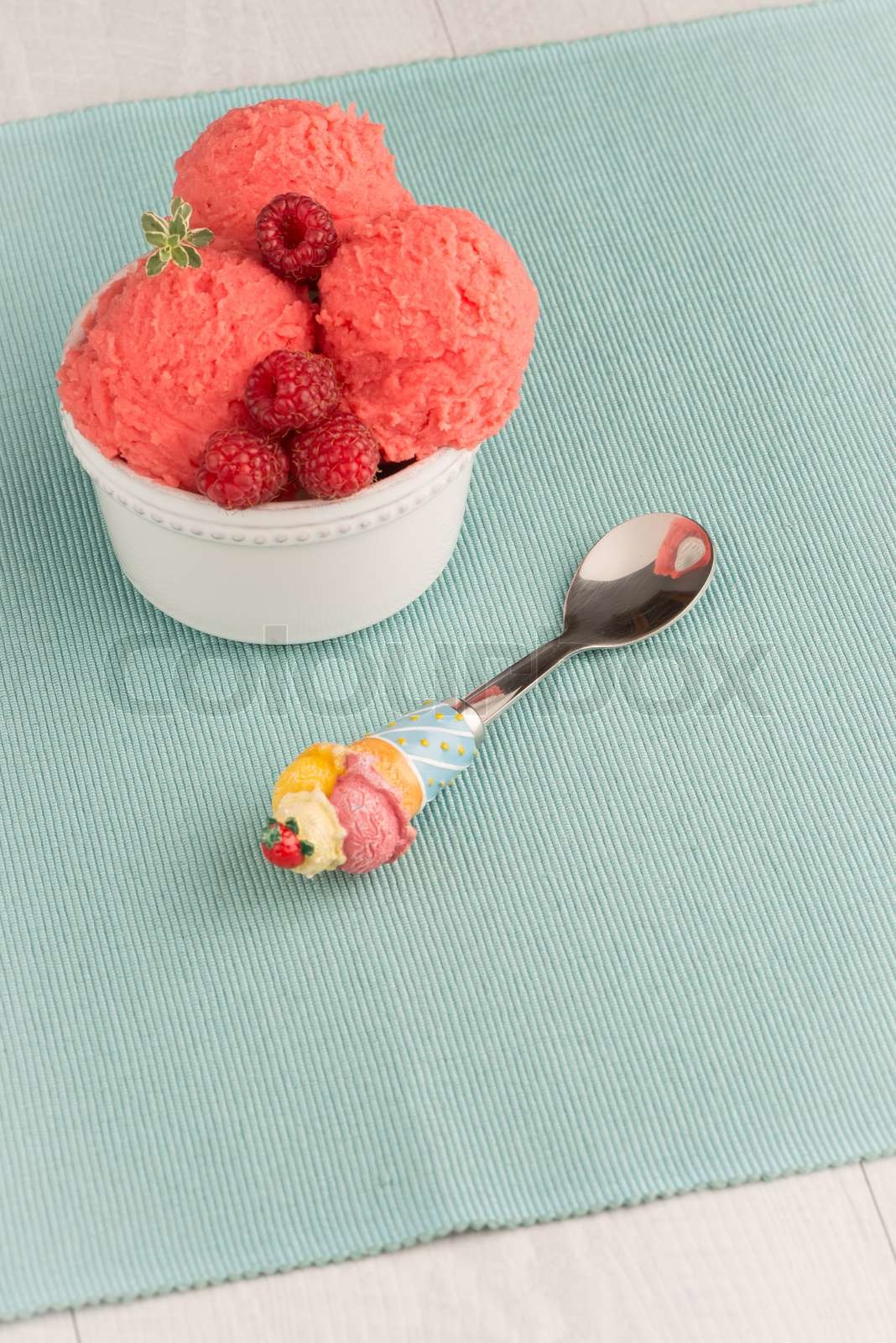Red fruits ice cream | Stock image | Colourbox