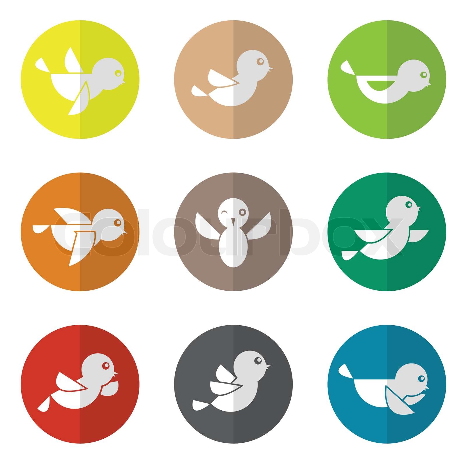 Vector group of bird in the circle | Stock vector | Colourbox