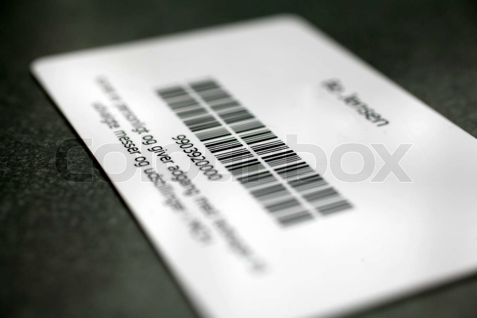 Stregkode på kort | Stock foto | Colourbox