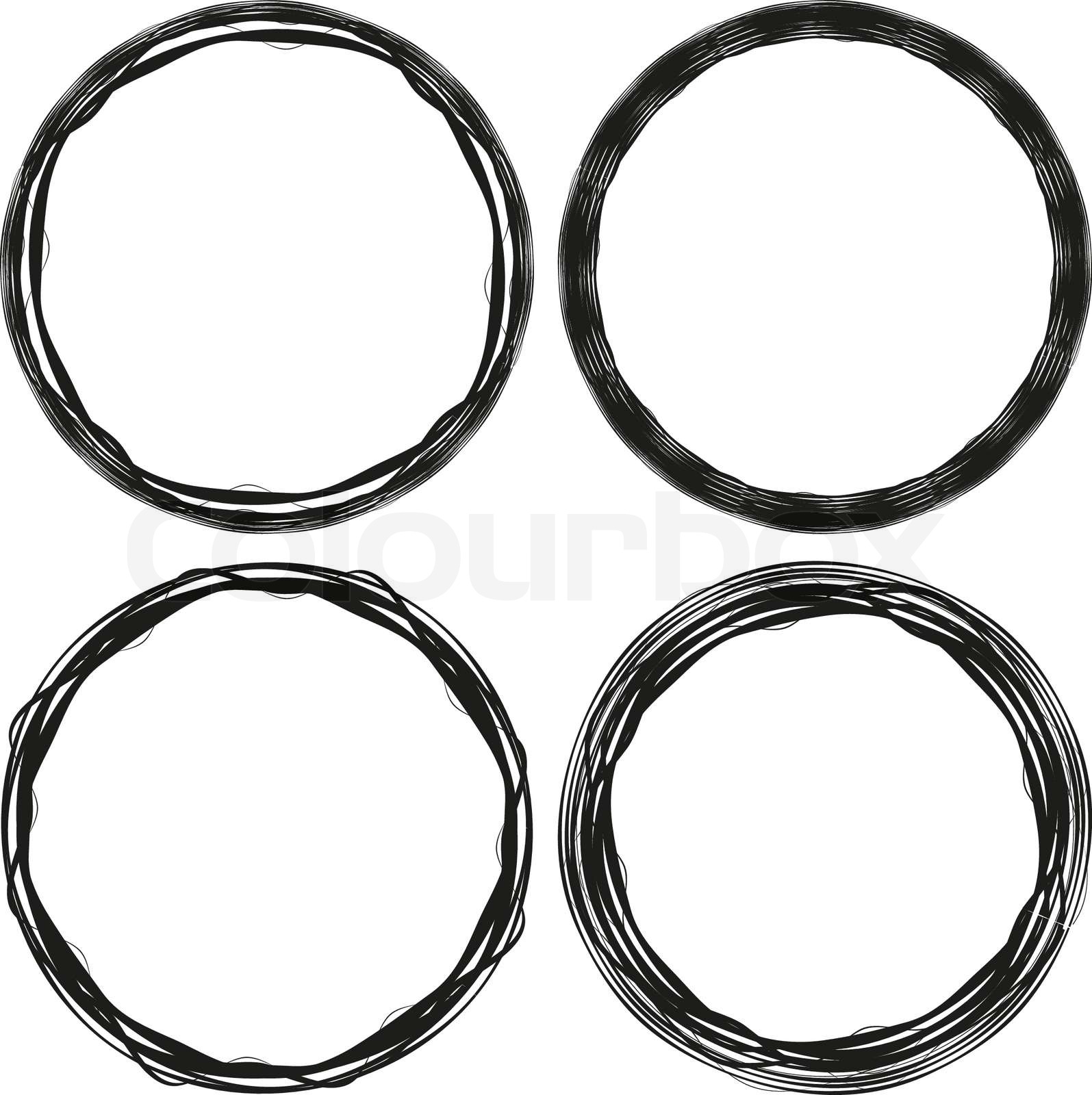 Grunge round frames | Stock vector | Colourbox