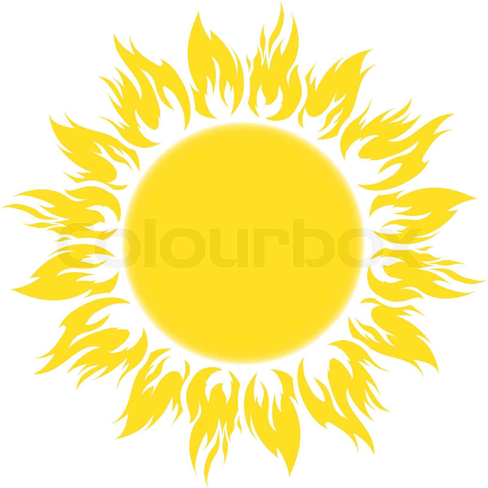 sol, tegneserie, dekorativ | Stock vektor | Colourbox