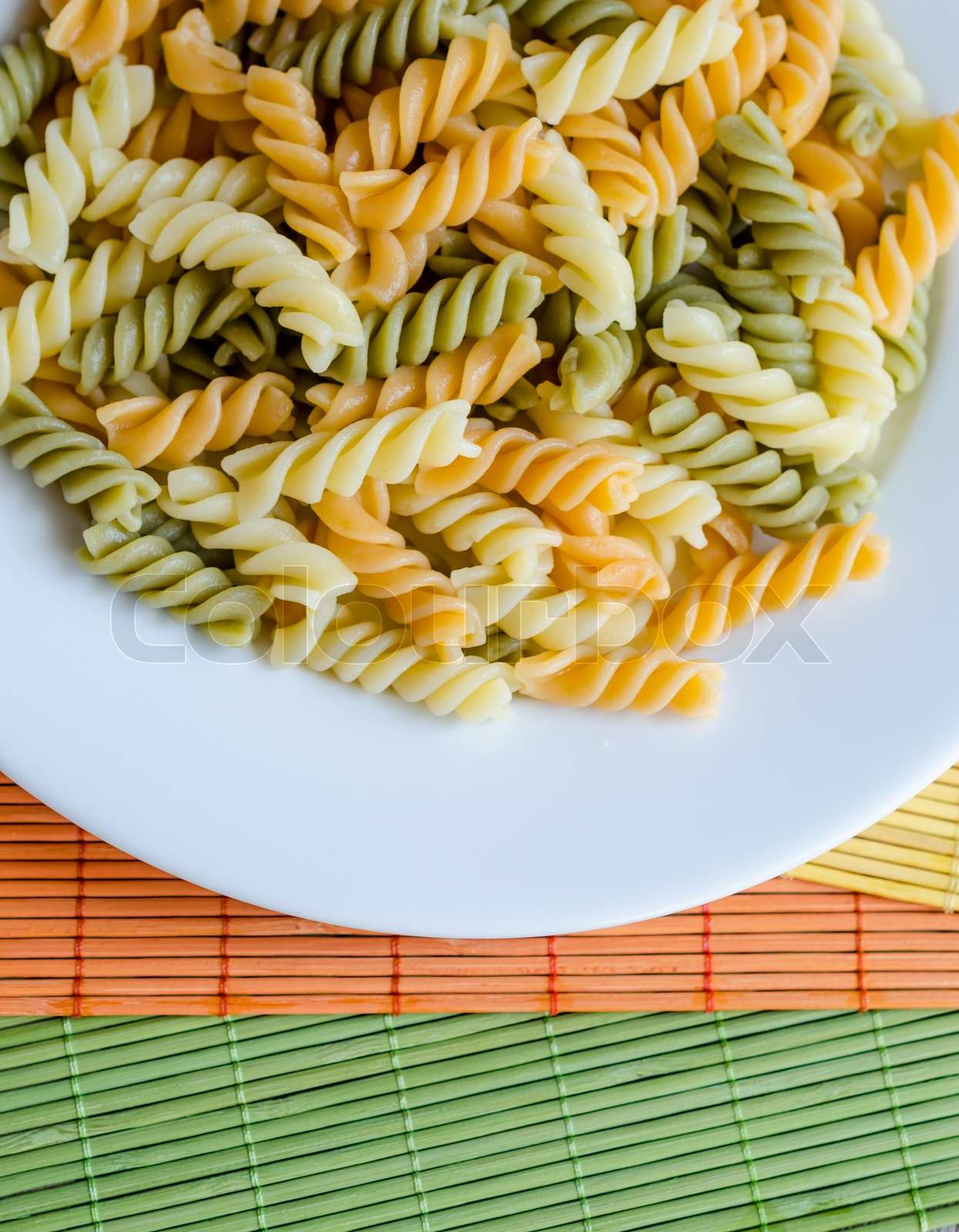 Fusilli pasta | Stock image | Colourbox