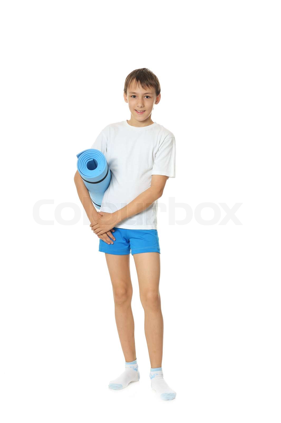 Fitness boy isolated | Stock image | Colourbox