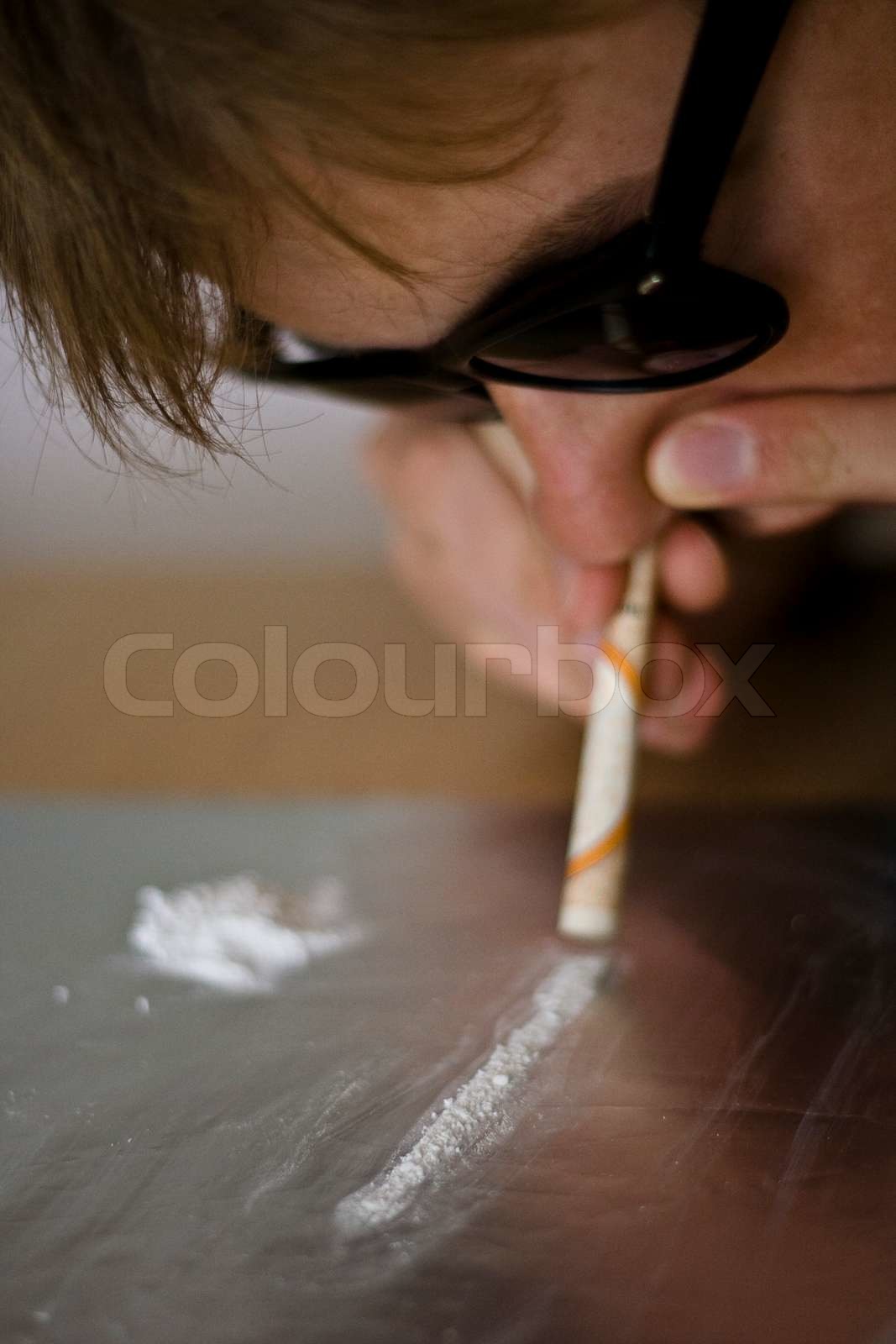 cocaine, sniffing, abuse | Stock image | Colourbox