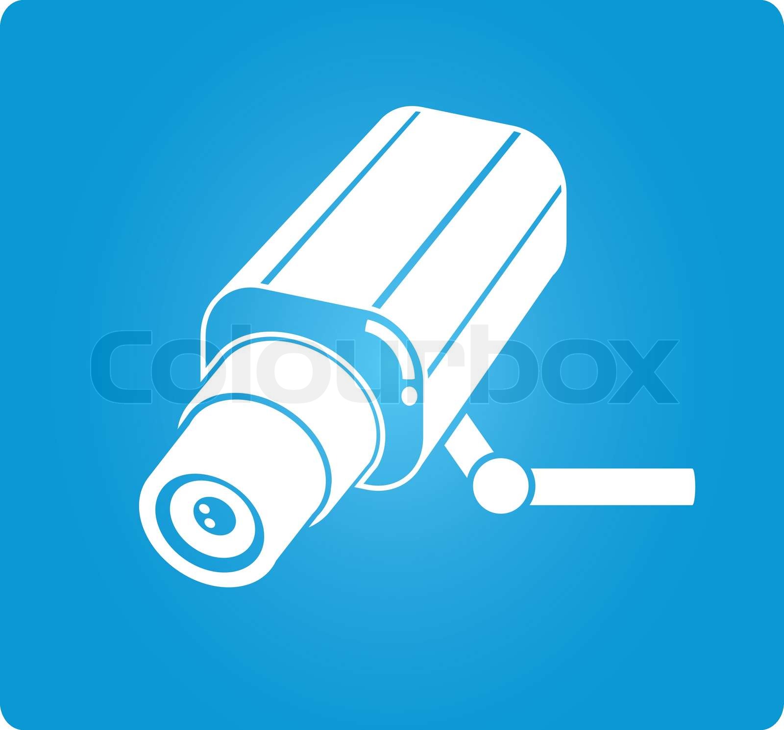 cctv blue button | Stock vector | Colourbox