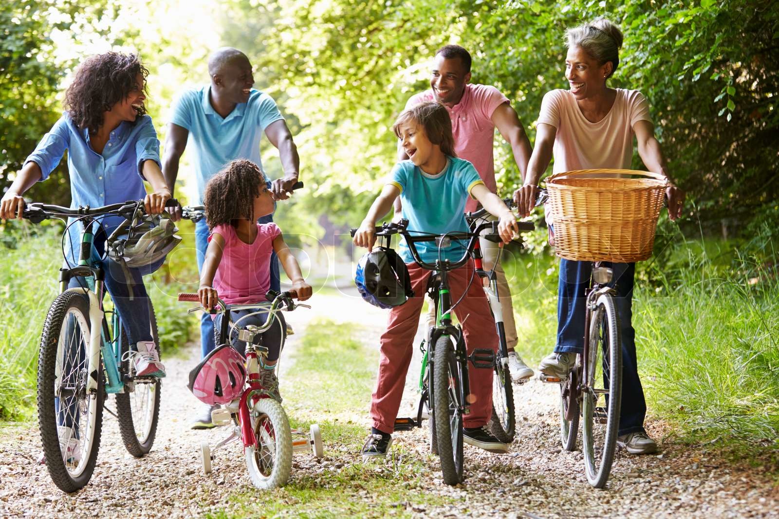 Family Riding Bikes