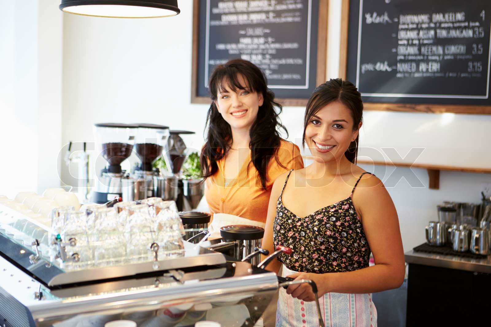 Group Of Friends Meeting In Café Restaurant | Stock image | Colourbox