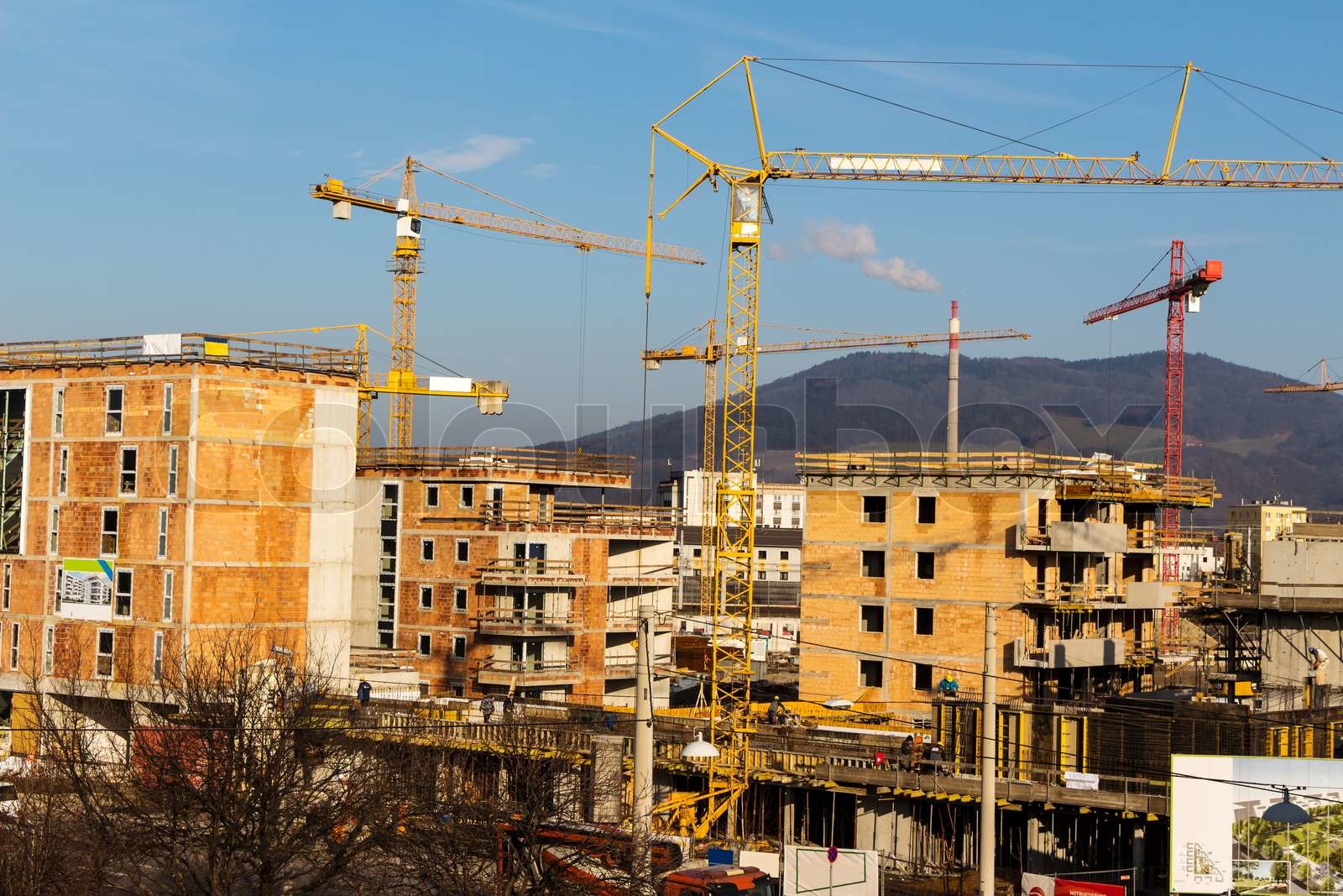 construction of a residential building | Stock image | Colourbox