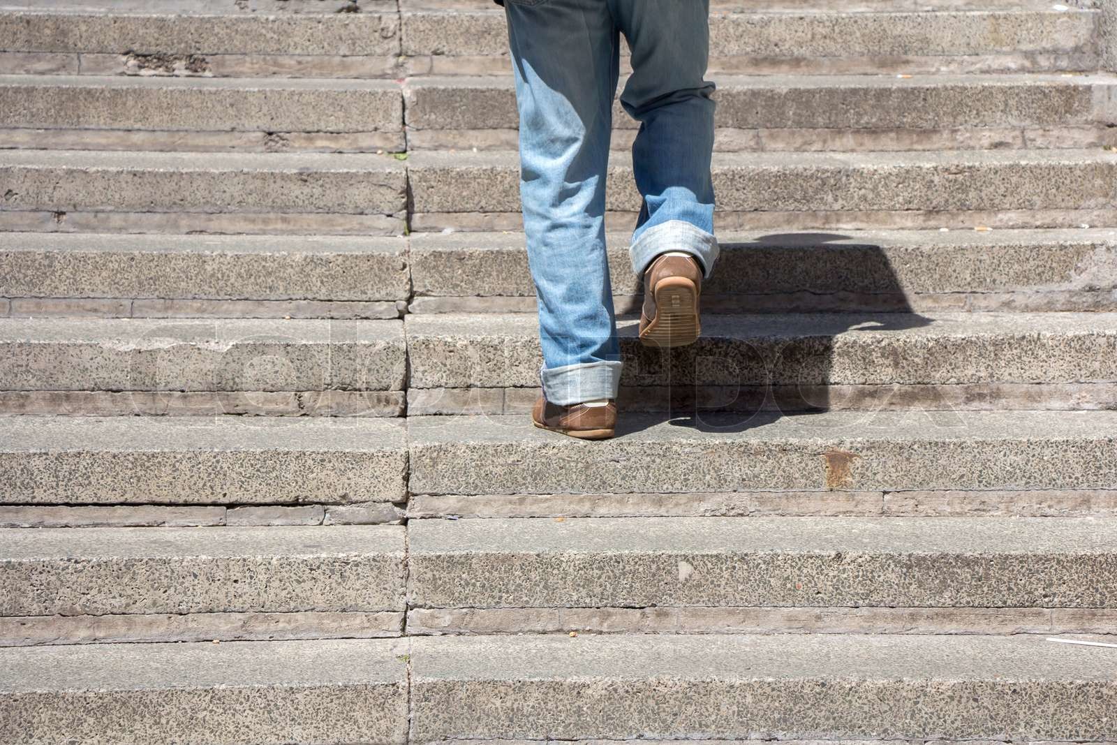 Climbing up stairs | Stock image | Colourbox