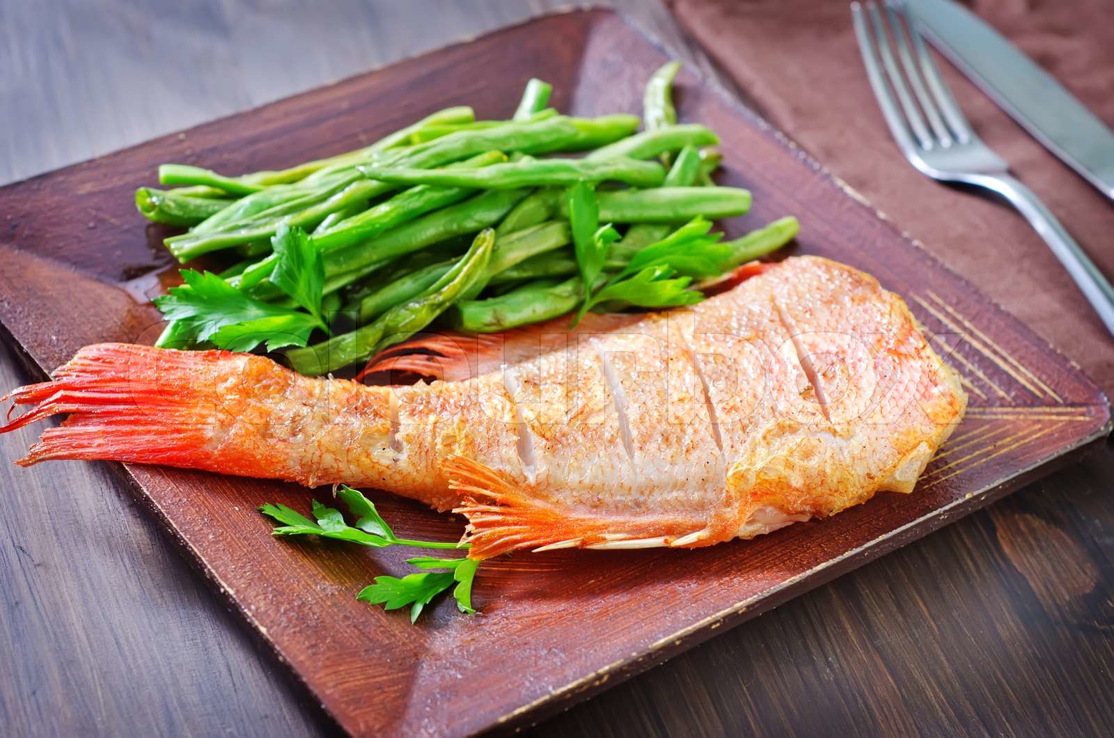 fried fish | Stock image | Colourbox