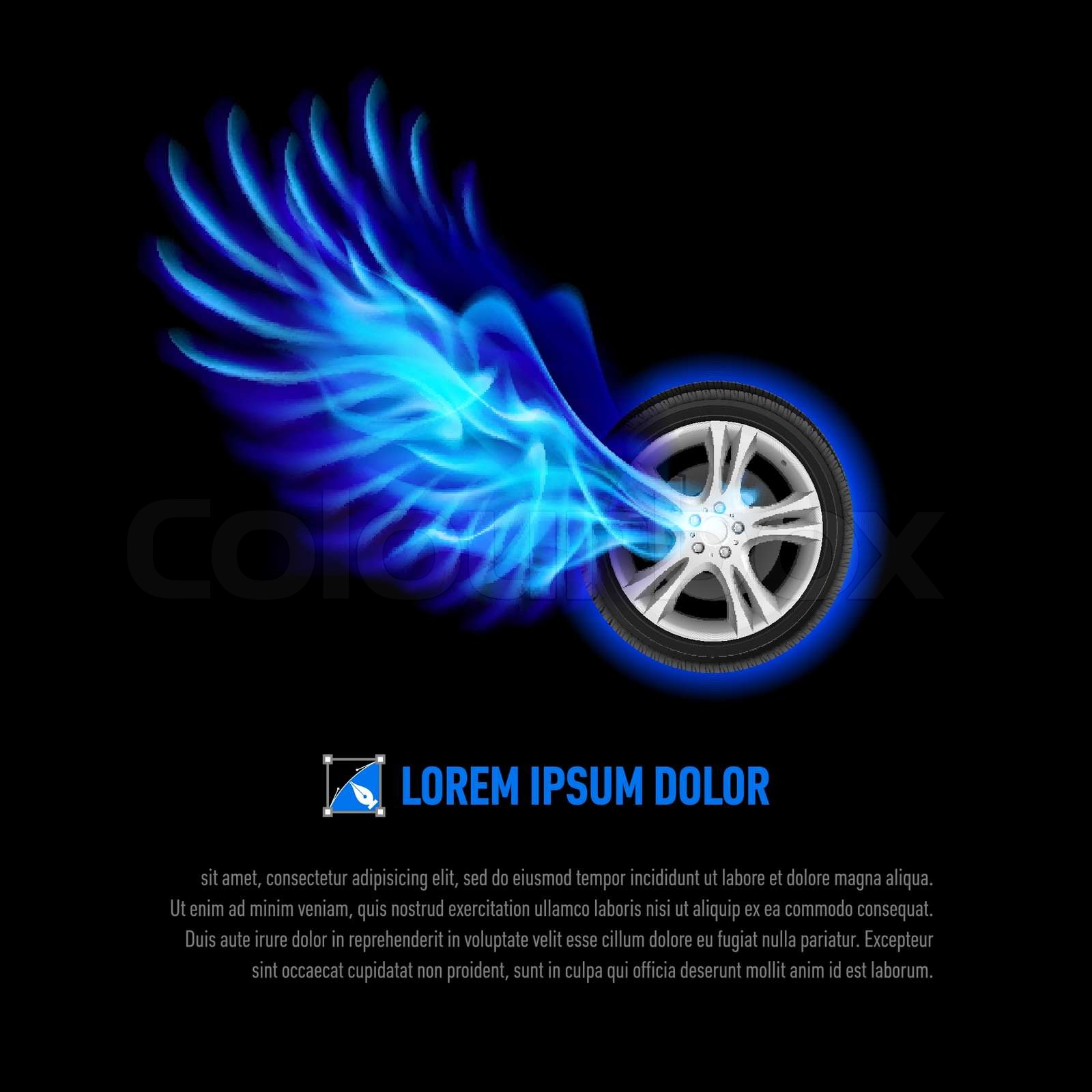 Flying wheel | Stock vector | Colourbox