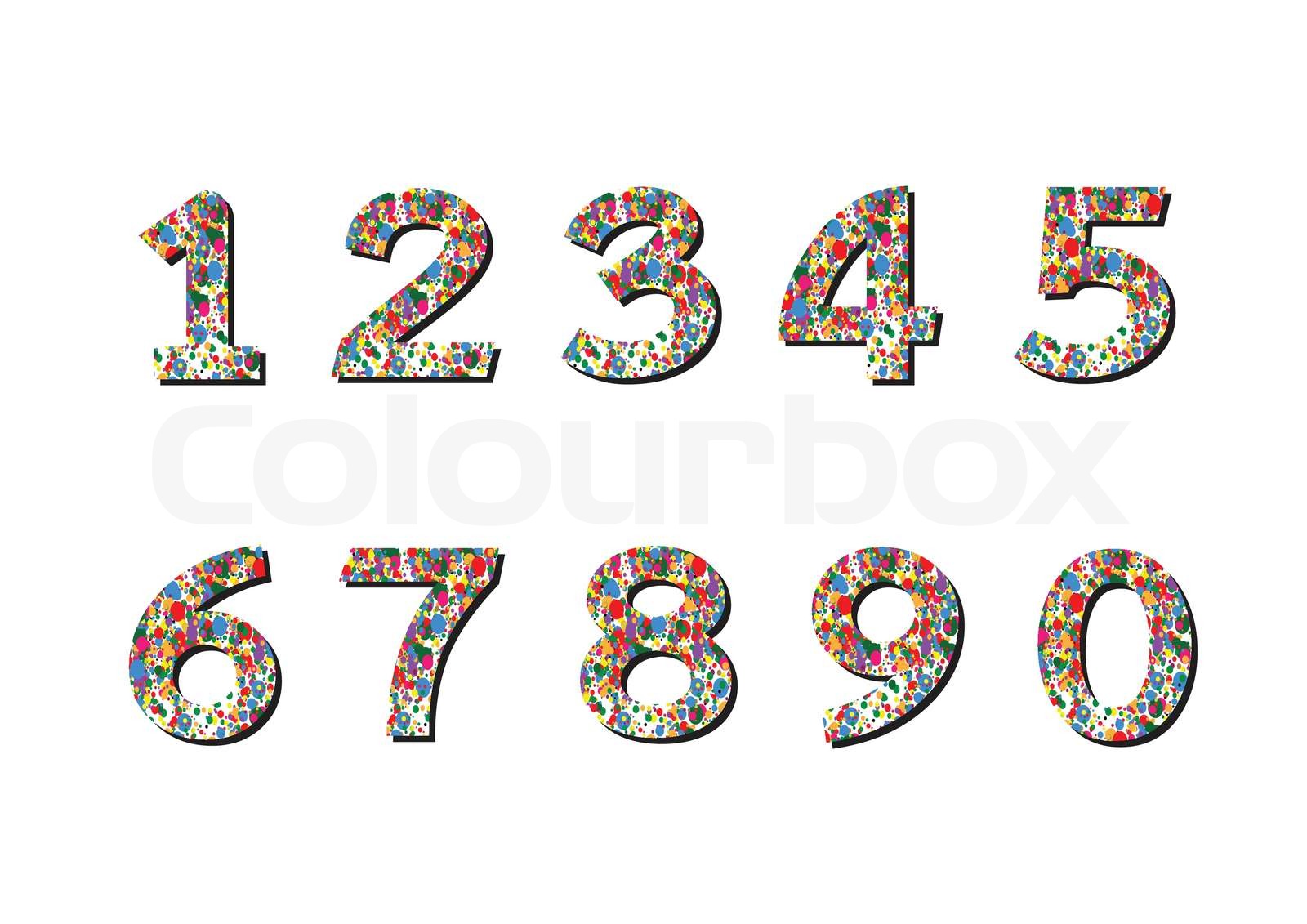 Numbers set. illustration | Stock vector | Colourbox