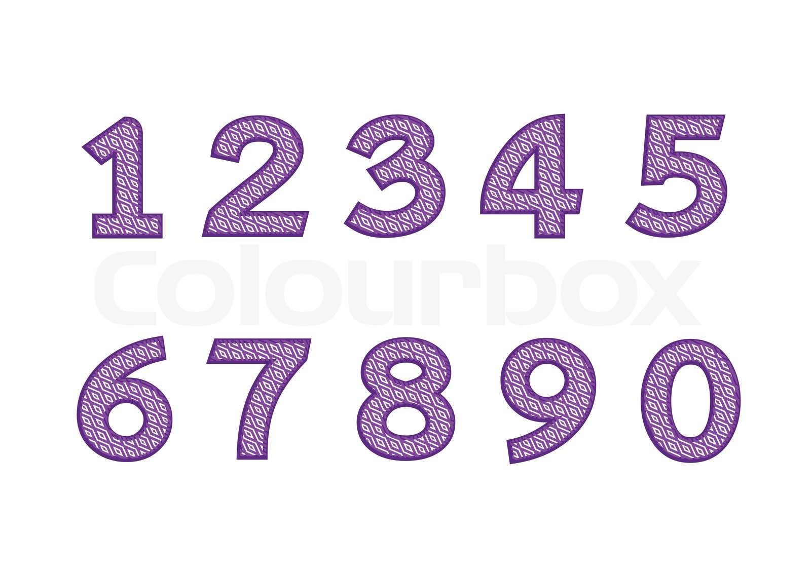 Numbers set. illustration | Stock vector | Colourbox