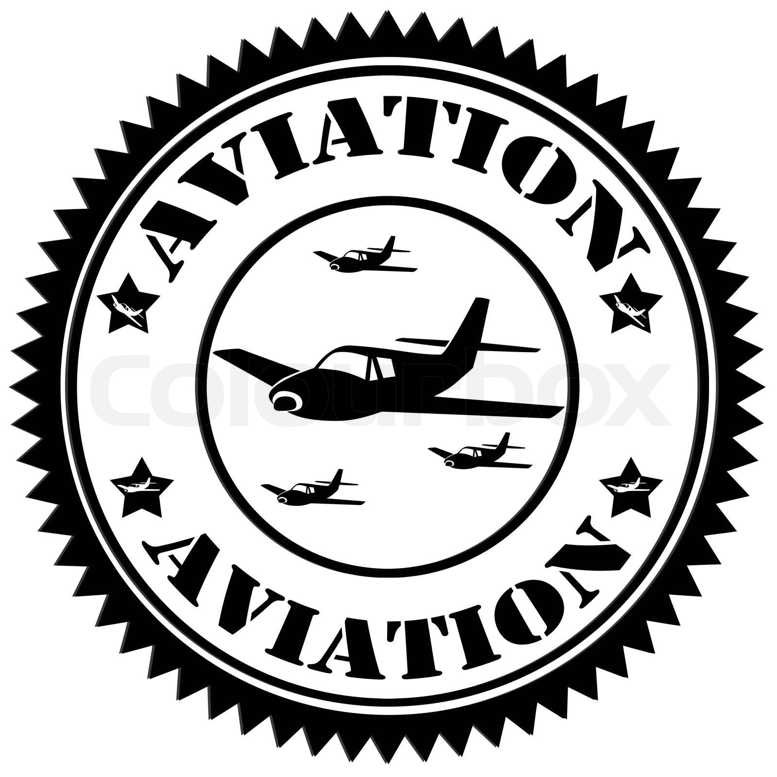 Aviation-stamp | Stock vector | Colourbox