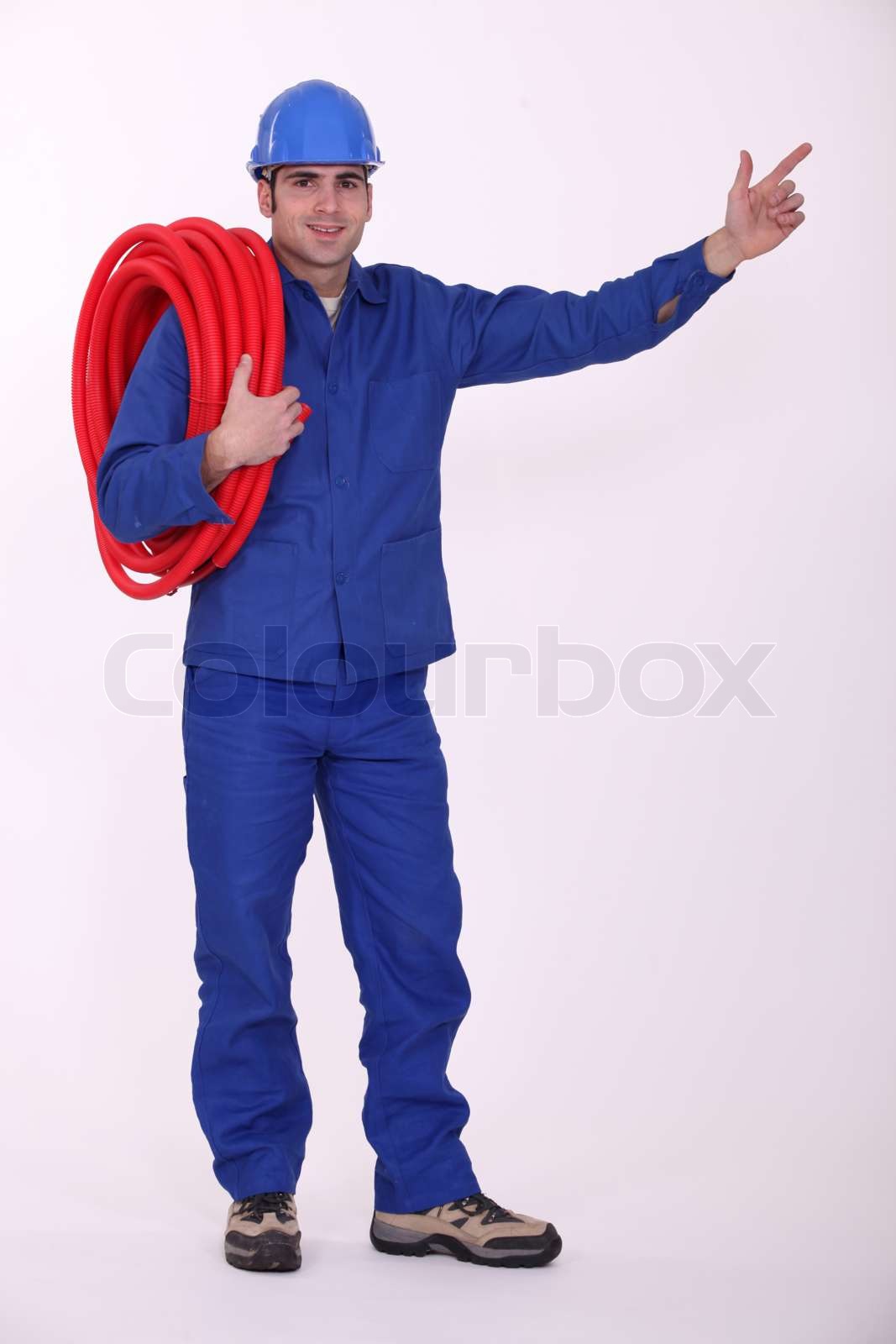 plumber in jumpsuit | Stock image | Colourbox