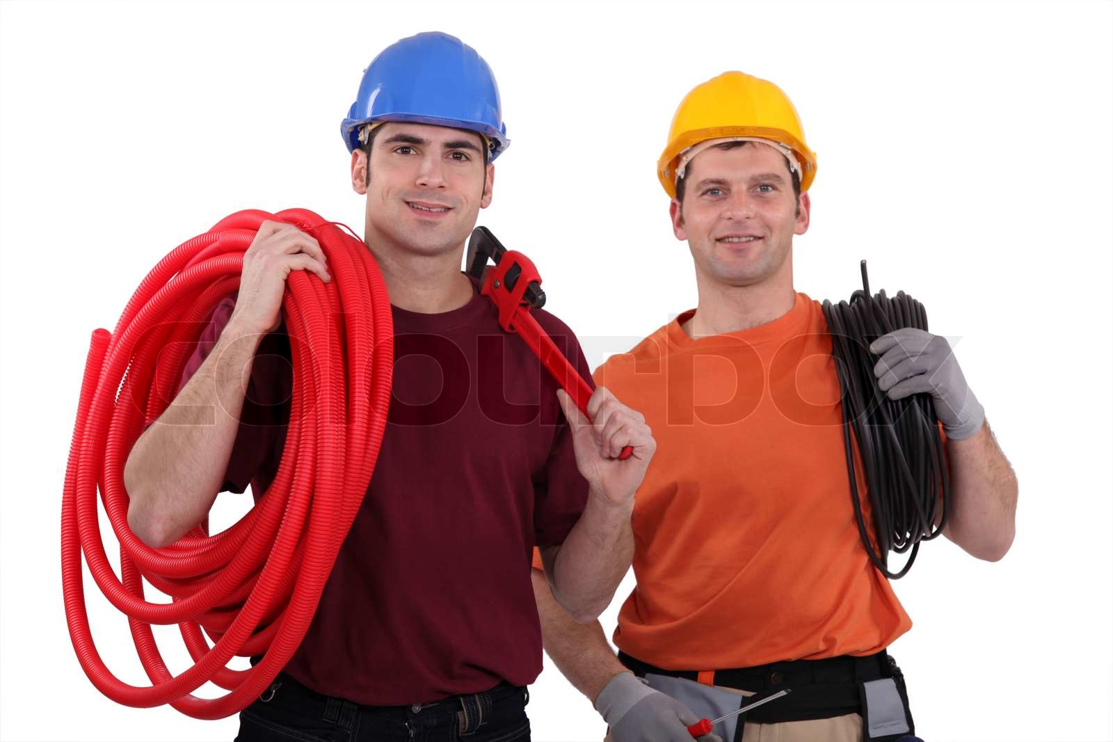 zwei Elektriker | Stock Bild | Colourbox