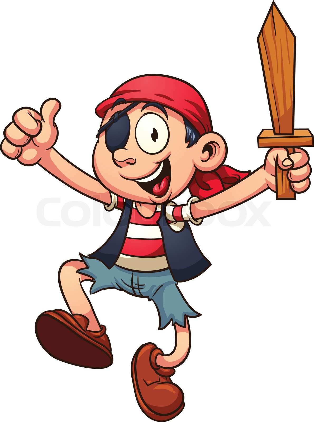 Happy pirate | Stock vector | Colourbox