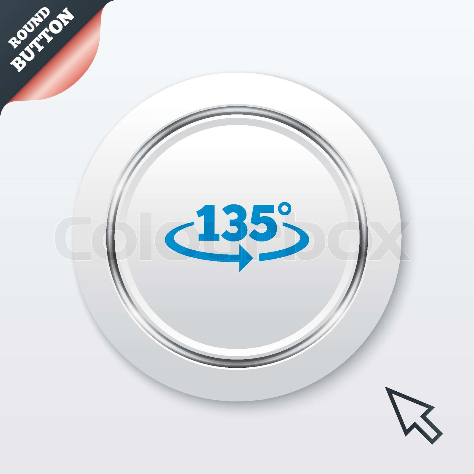 Angle 135 degrees sign icon. Geometry math symbol | Stock vector ...