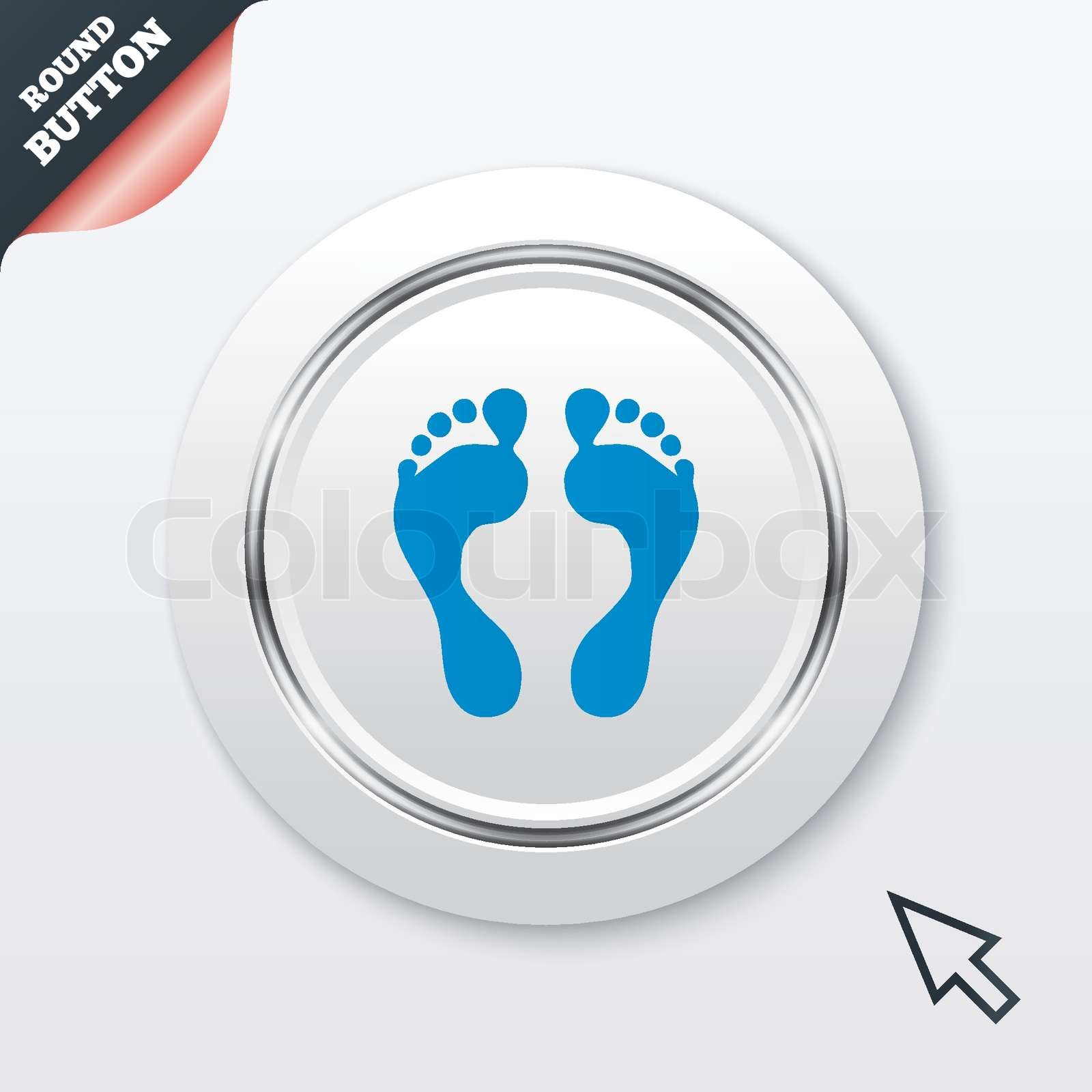Human footprint sign icon. Barefoot symbol. | Stock vector | Colourbox