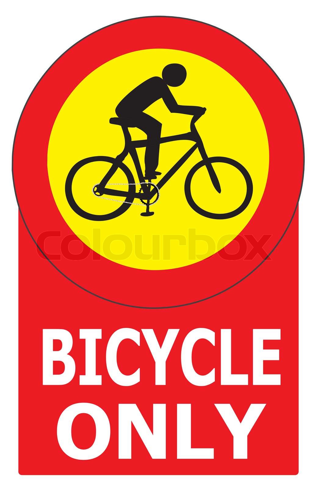 Only Bicycle Sign Label | Stock vector | Colourbox