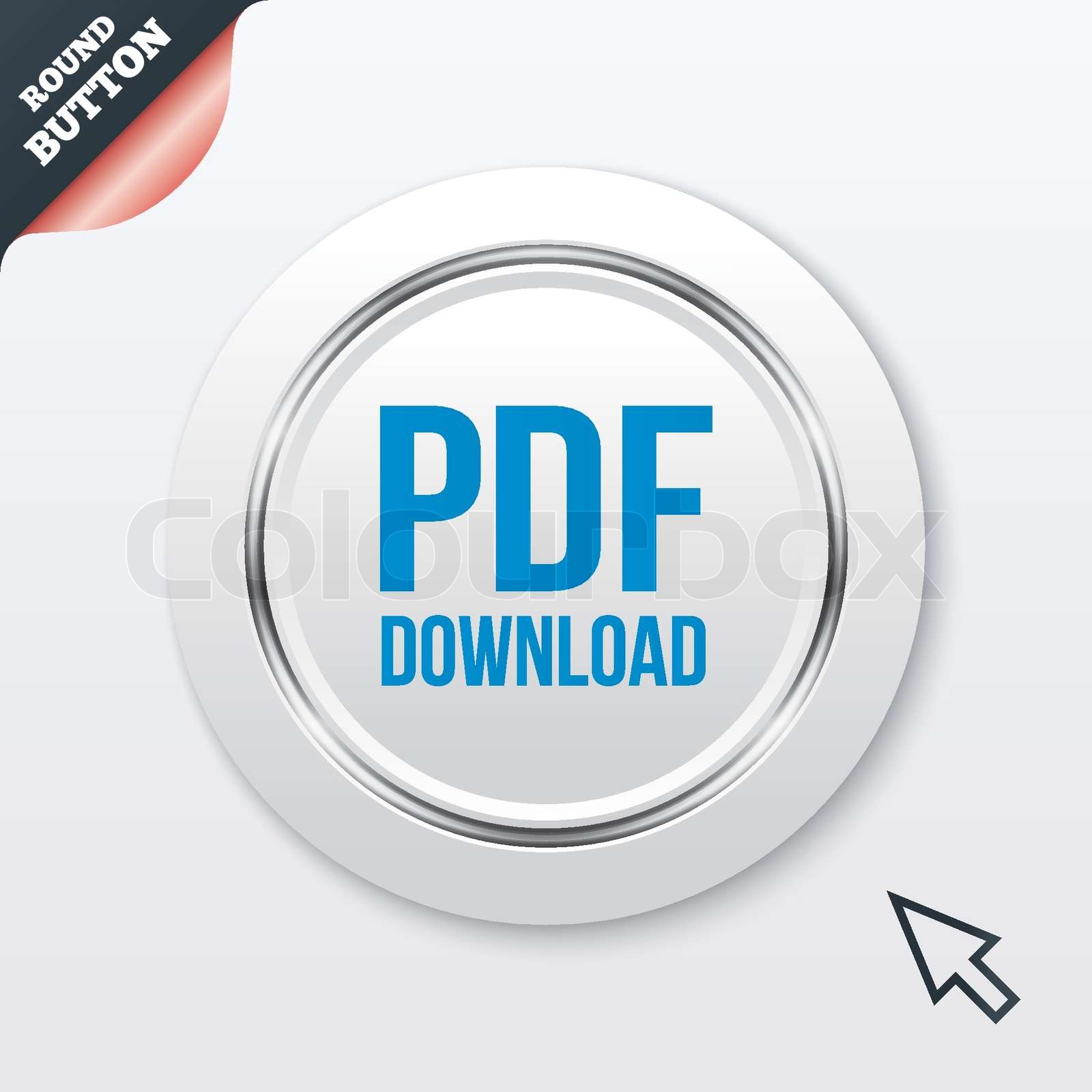 PDF download icon. Upload file button. | Stock vector | Colourbox