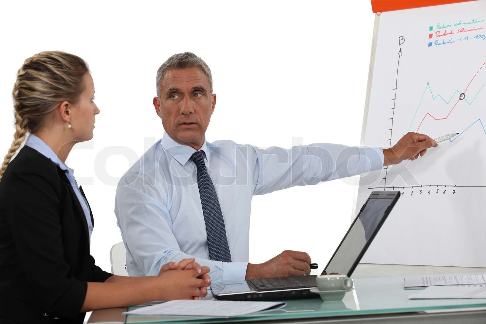 Manager und Mitarbeiter in einer Besprechung | Stock Bild | Colourbox
