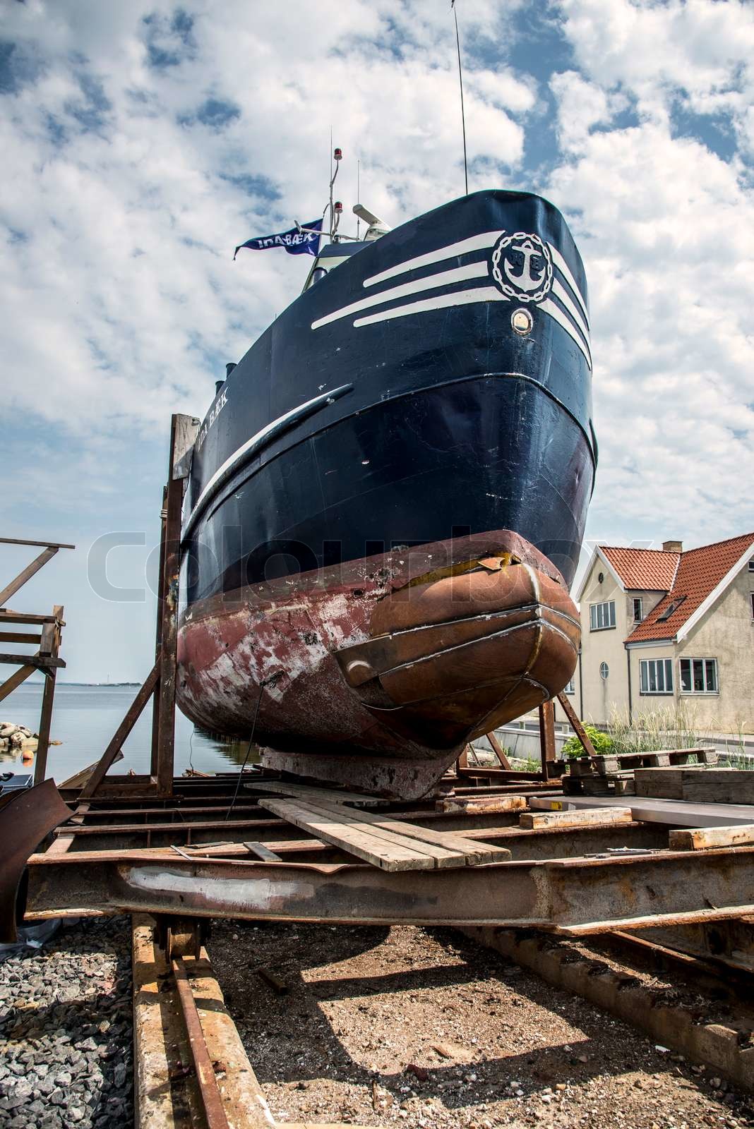 skib på bedding | Stock foto | Colourbox