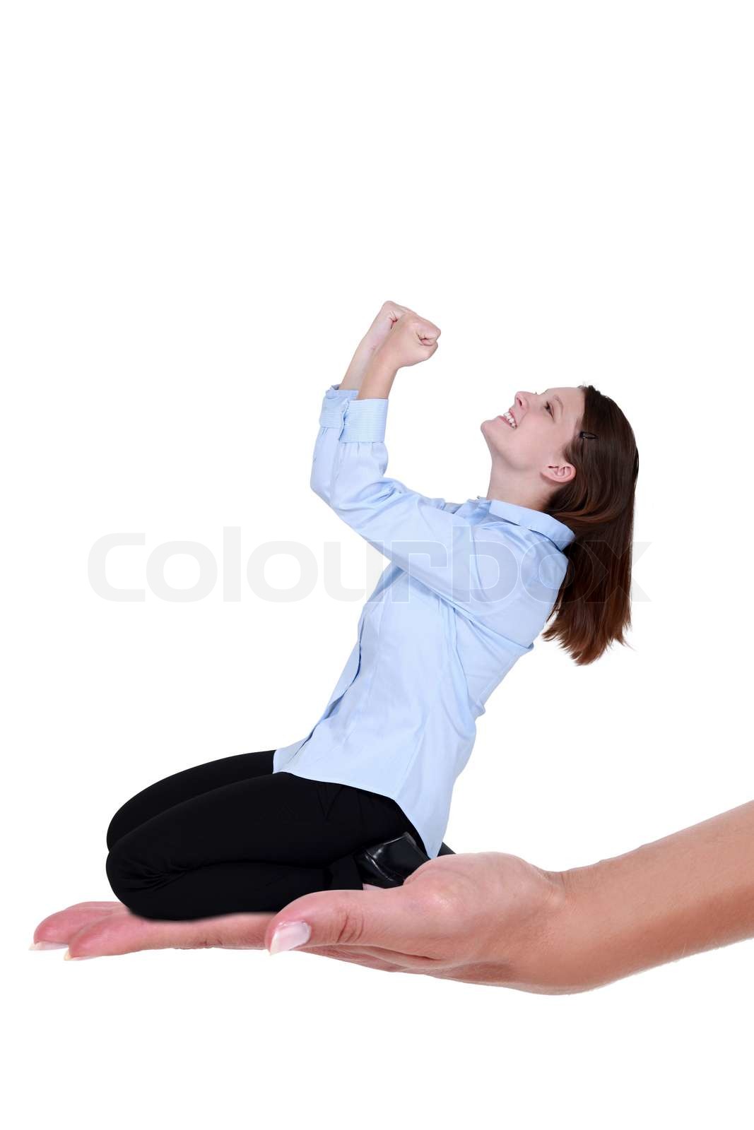 Celebratory fist pump | Stock image | Colourbox