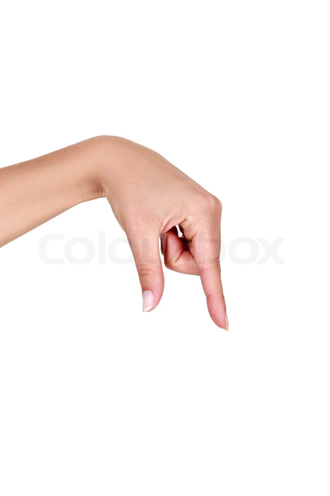 Hand nach unten | Stock Bild | Colourbox